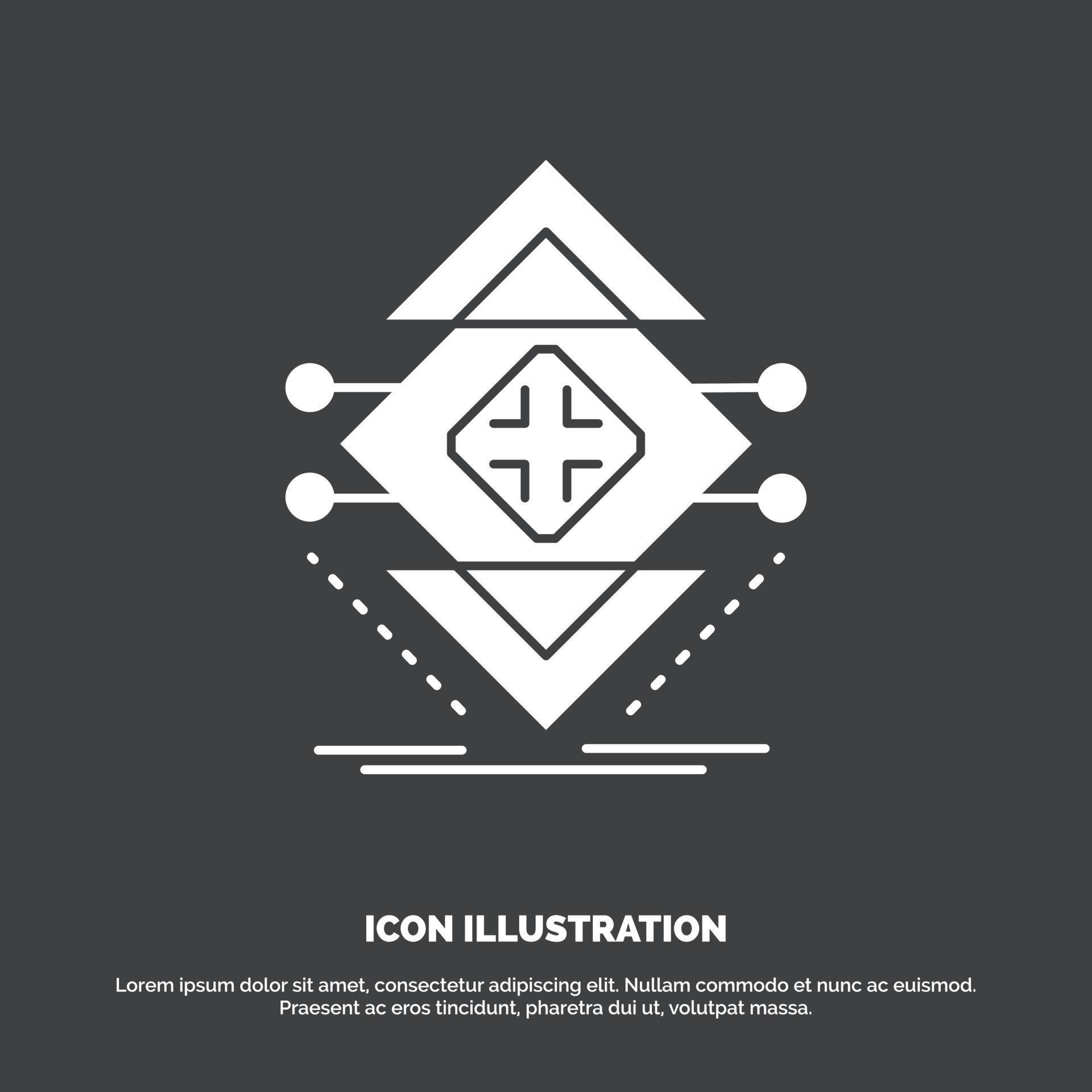 Computing Data Infrastructure Science Structure Icon Glyph Vector