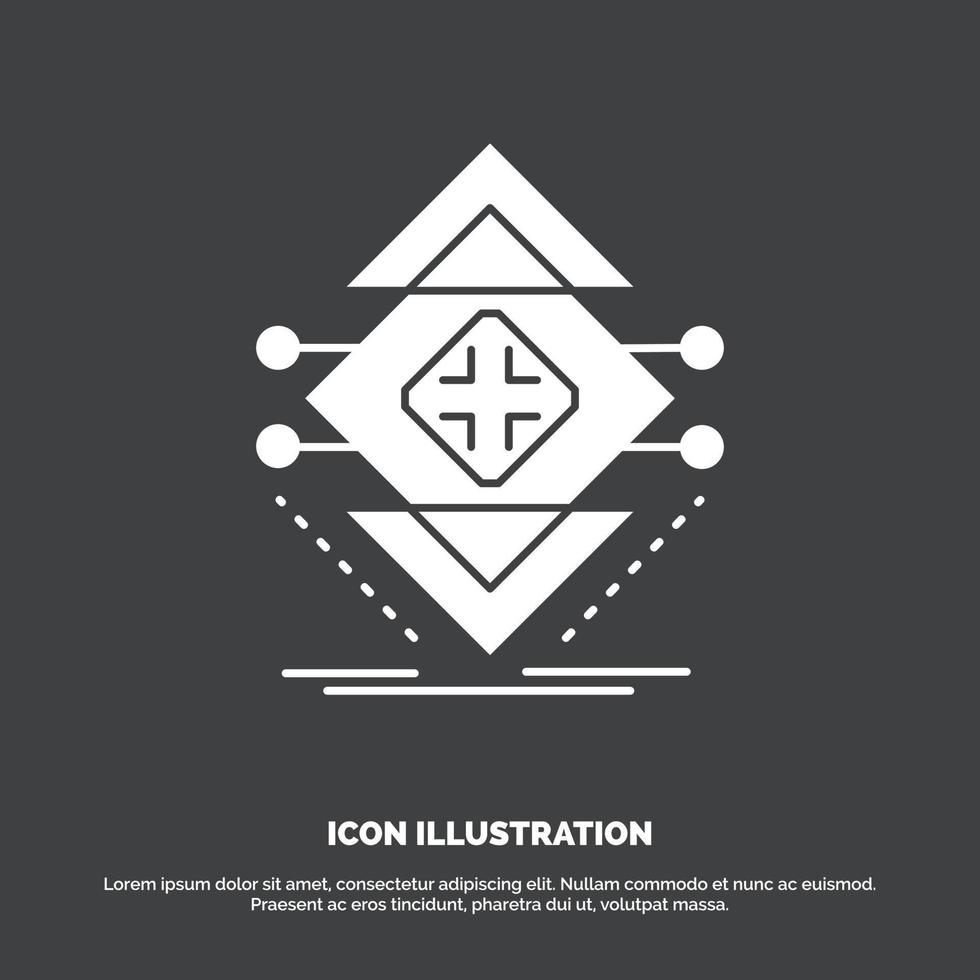 Computing Data Infrastructure Science Structure Icon Glyph Vector