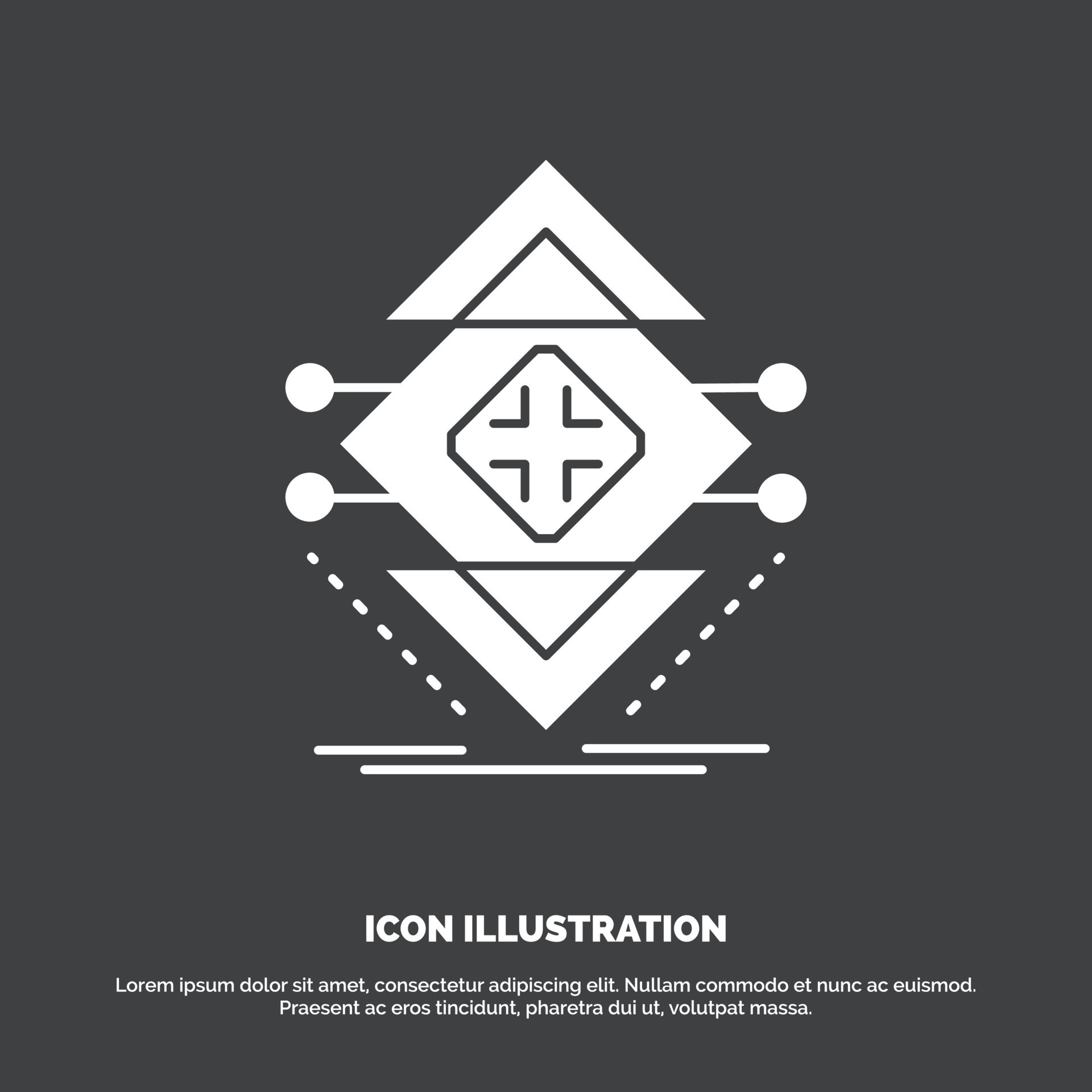 Computing Data Infrastructure Science Structure Icon Glyph Vector