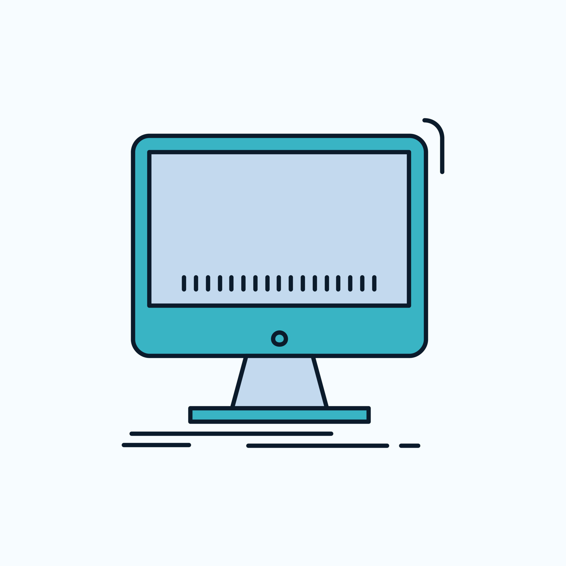 Analytics Processing Dashboard Data Stats Flat Icon Green And