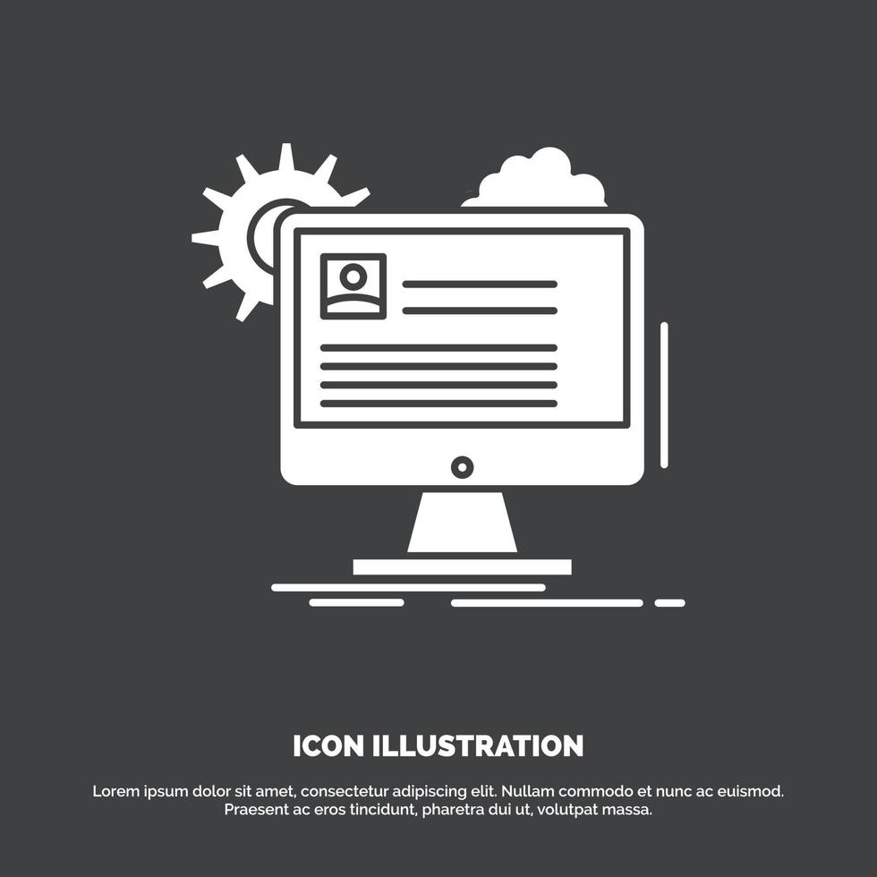 Account. profile. report. edit. Update Icon. glyph vector symbol for UI and UX. website or ...