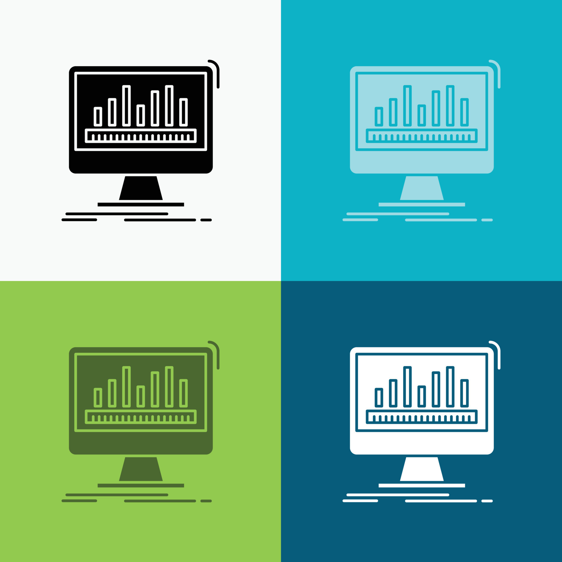 Analytics Processing Dashboard Data Stats Icon Over Various