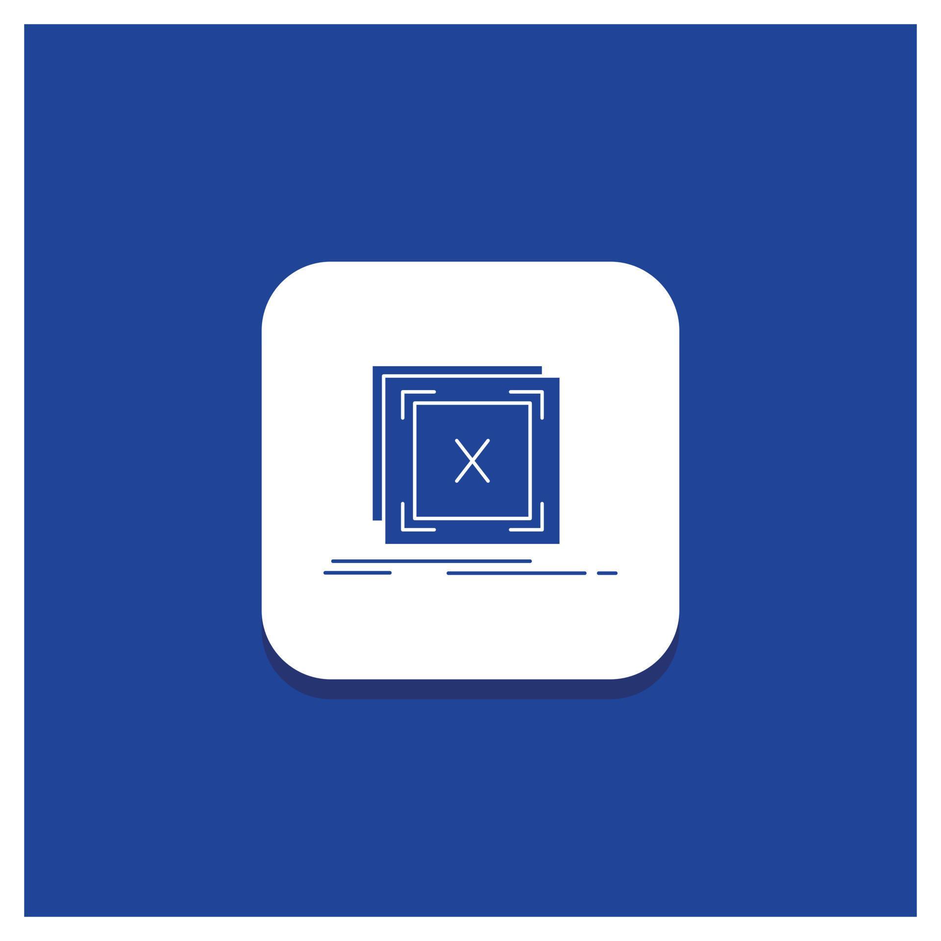 Blue Round Button for error. application. message. problem. server Glyph icon 12955945 Vector ...