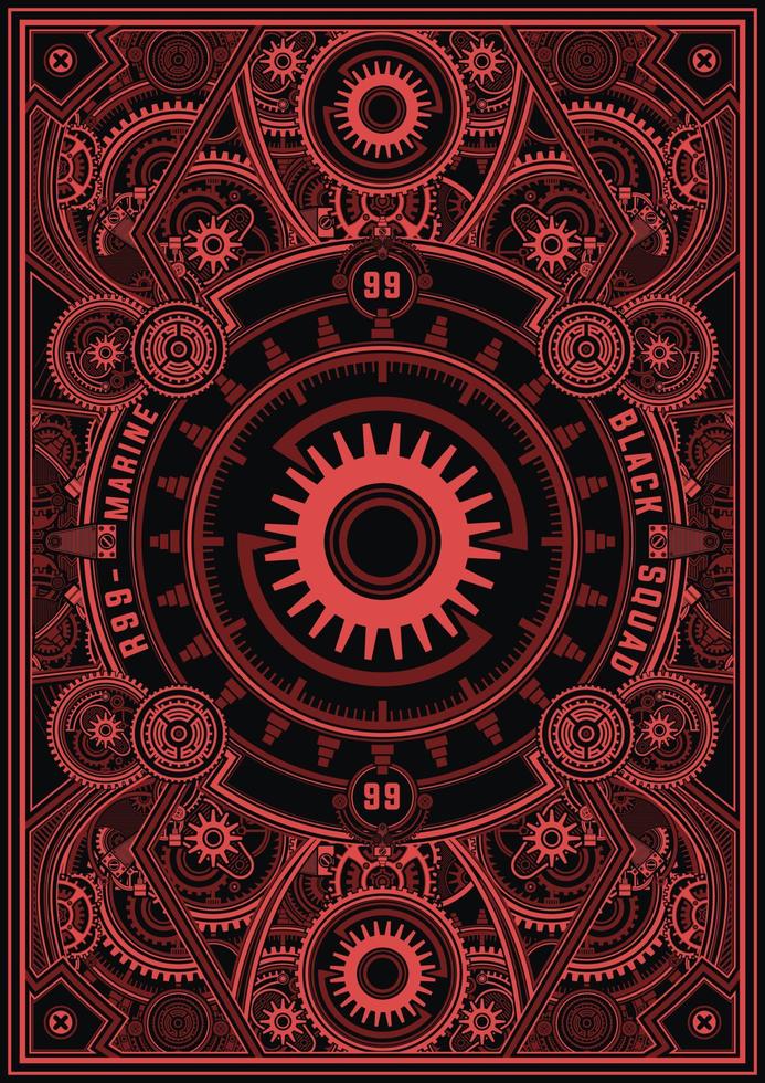 Steampunk Retro Vector Poster Design 12956651 Vector Art at Vecteezy