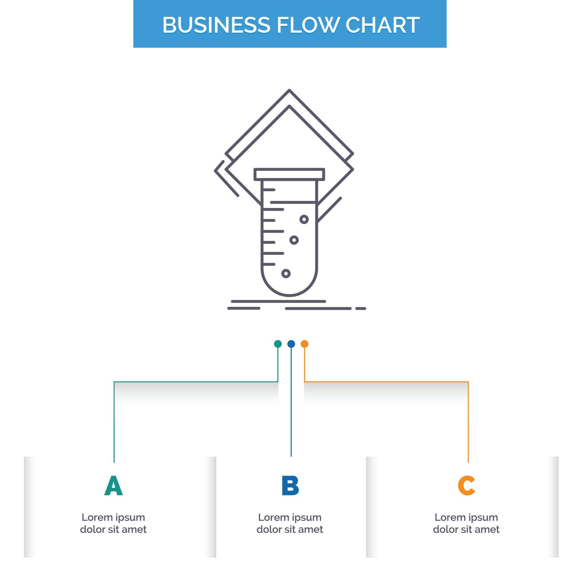 Chemistry. lab. study. test. testing Business Flow Chart Design with 3 ...