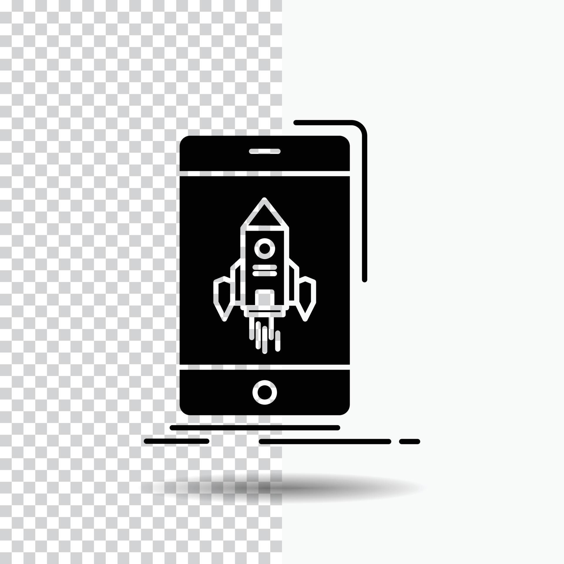 game. gaming. start. mobile. phone Glyph Icon on Transparent Background. Black Icon 12957133 ...