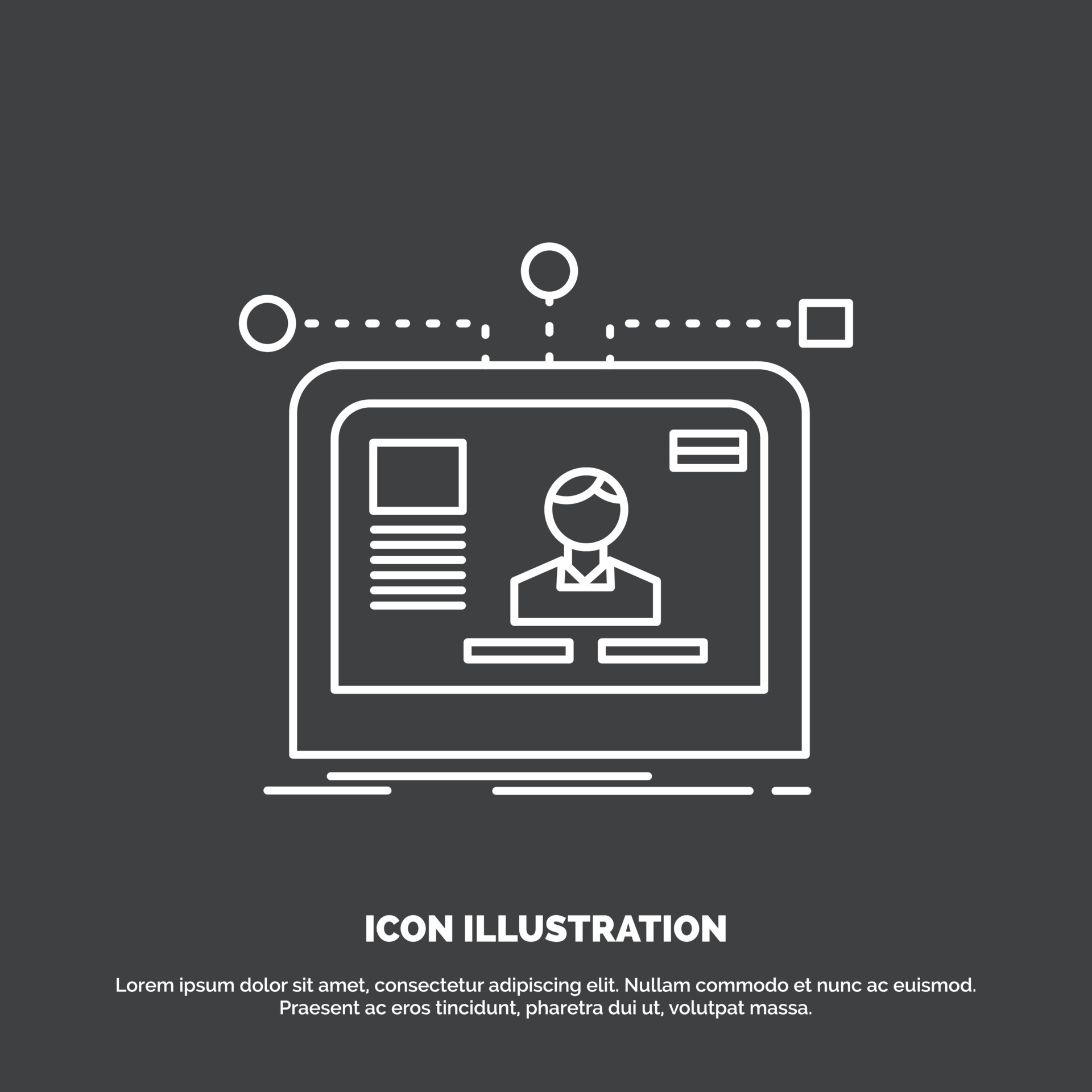 Interface Website User Layout Design Icon Line Vector Symbol For