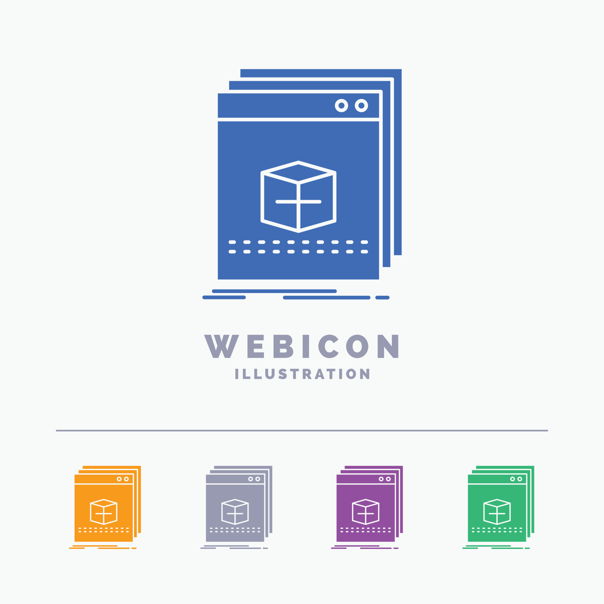 Software App Application File Program 5 Color Glyph Web Icon
