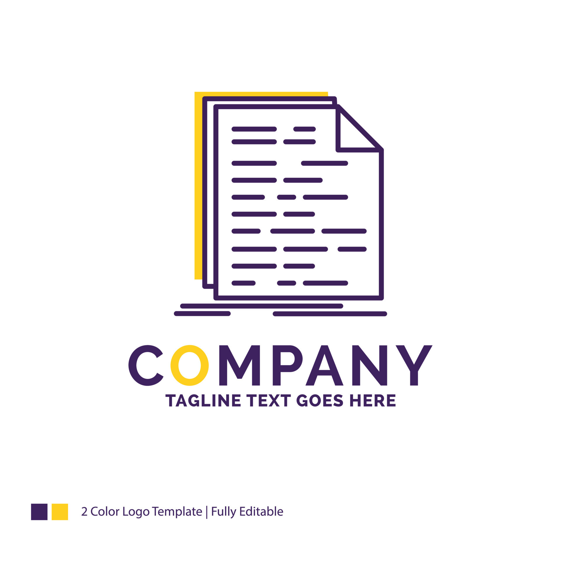 Company Name Logo Design For Code Coding Doc Programming Script