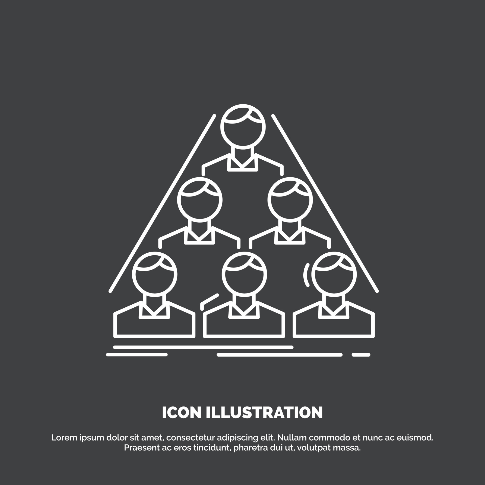 Team Build Structure Business Meeting Icon Line Vector Symbol For Ui And Ux Website Or