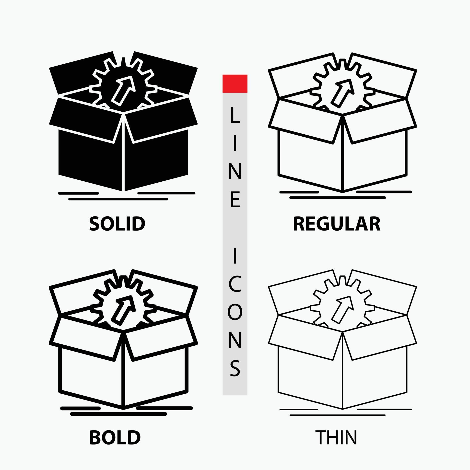 Upload Performance Productivity Progress Work Icon In Thin Regular Bold Line And Glyph
