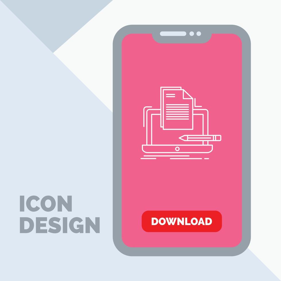 Coder Coding Computer List Paper Line Icon In Mobile For Download Page 12958154 Vector Art