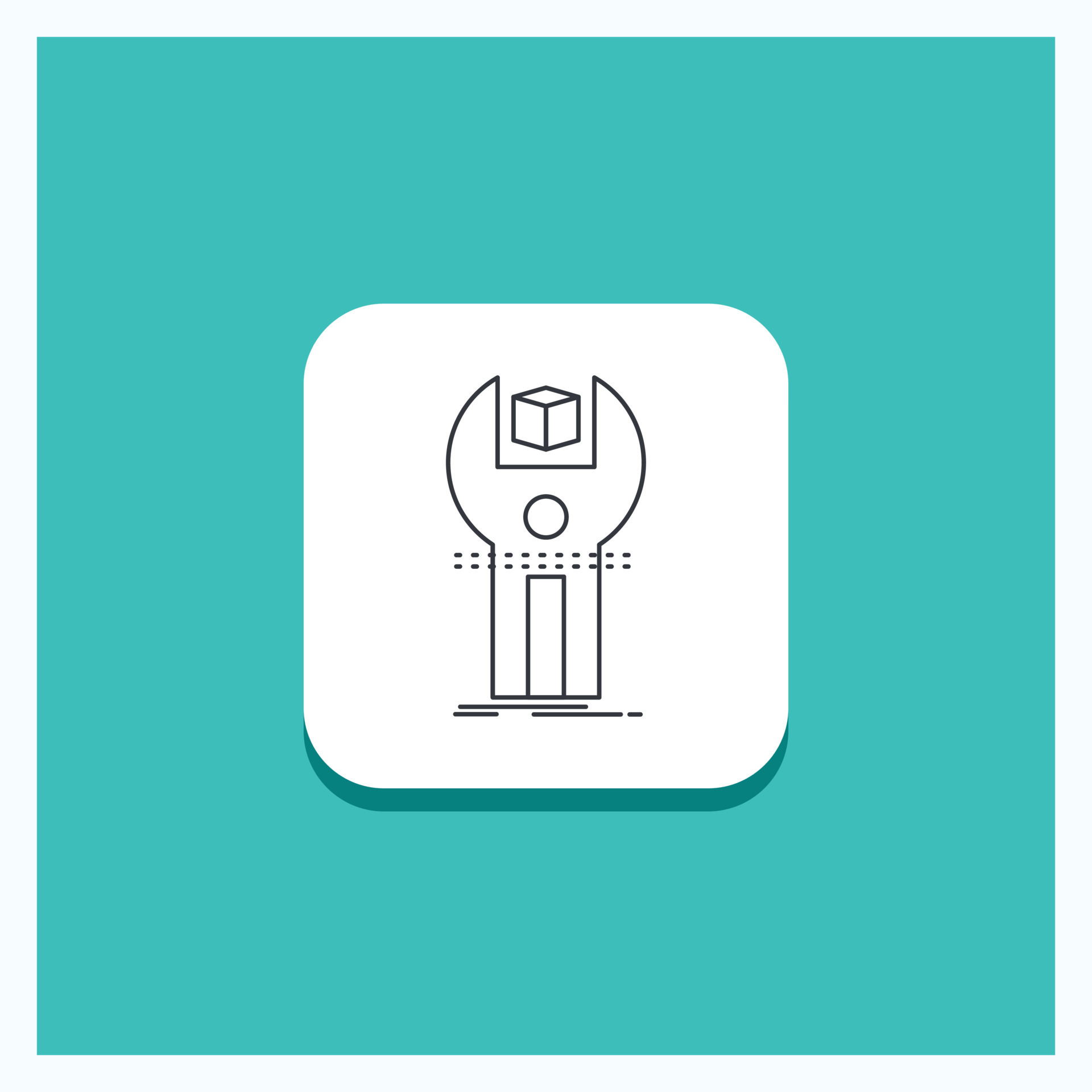 botón redondo para sdk. aplicación desarrollo. equipo. icono de línea de programación fondo ...