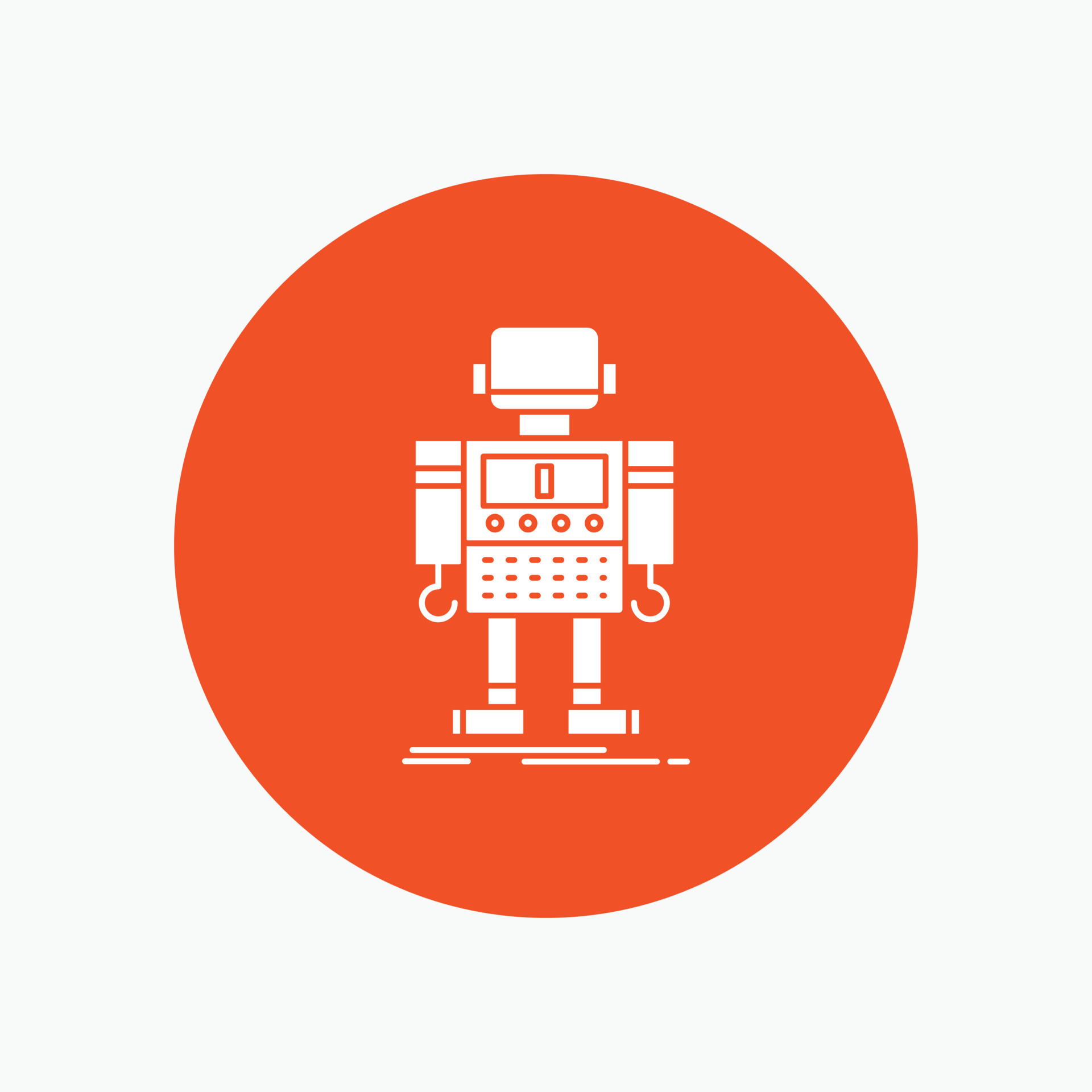 autonomous. machine. robot. robotic. technology White Glyph Icon in ...