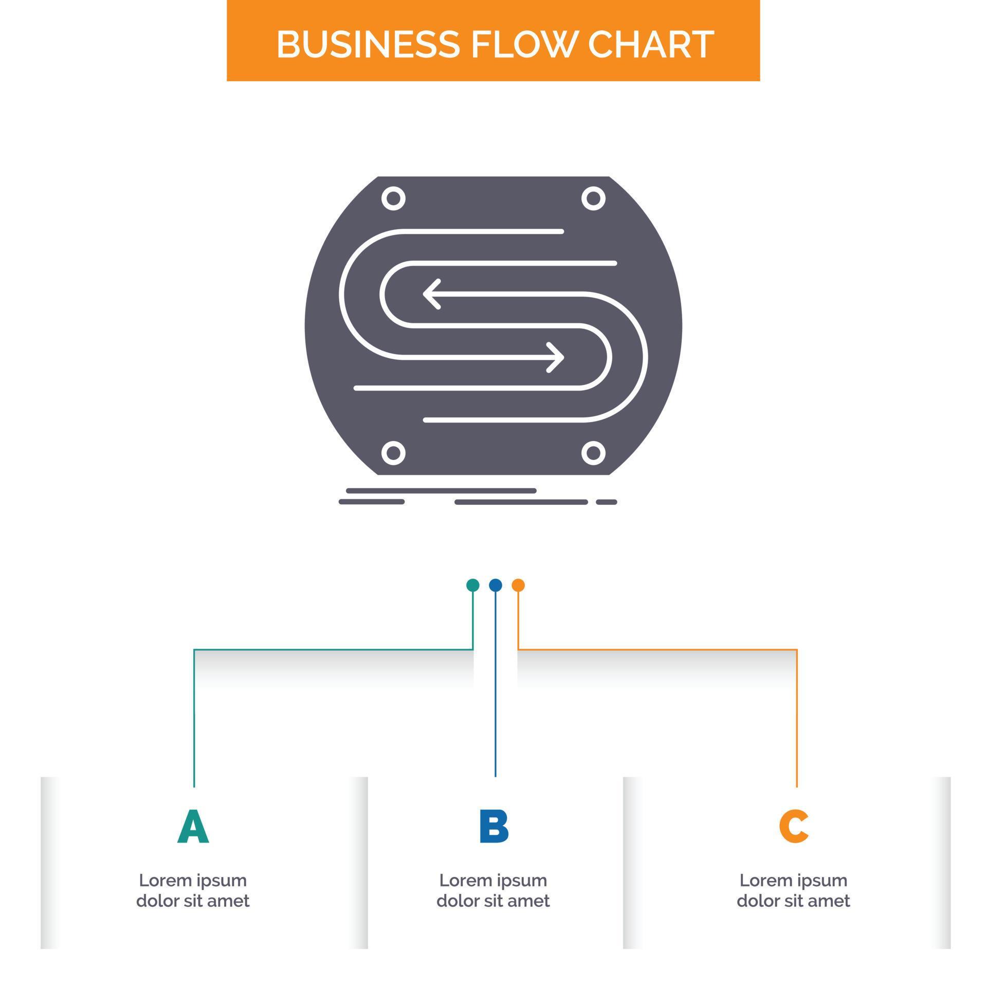 business arrow. concept. convergence. match. pitch Business Flow Chart Design with 3 Steps ...