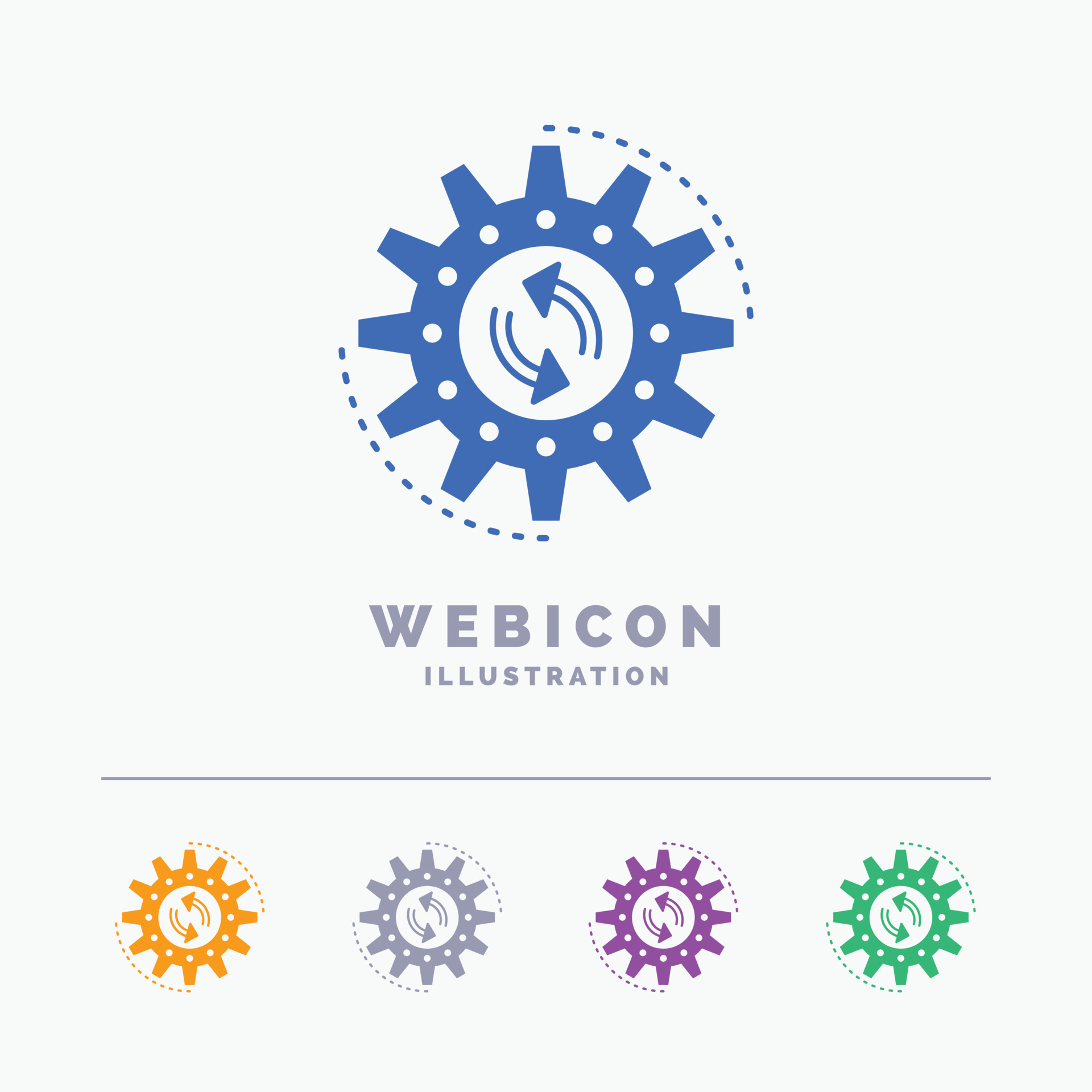 Management Process Production Task Work 5 Color Glyph Web Icon Template Isolated On White