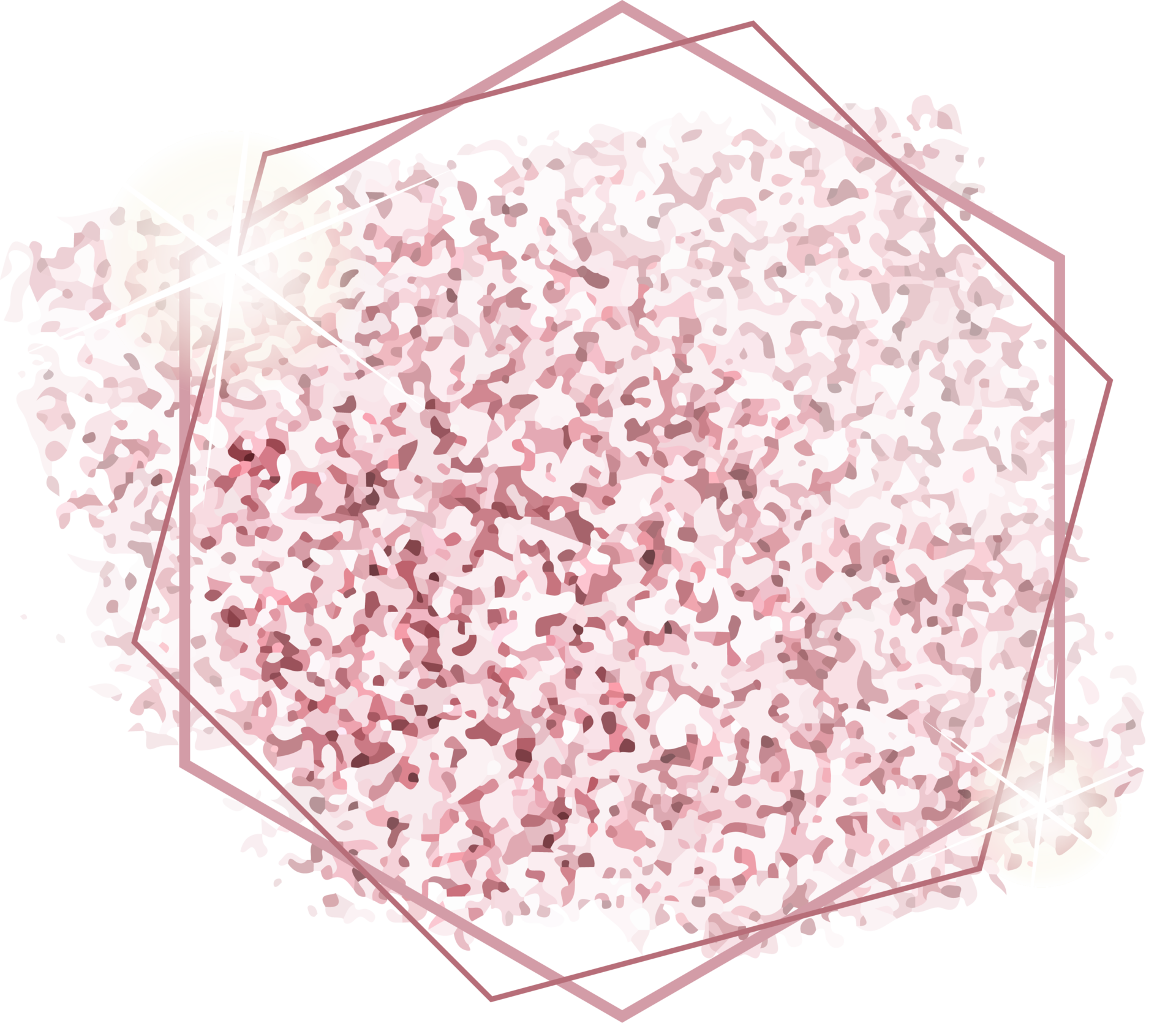 pink rose gold glitter frame banner 12958420 PNG