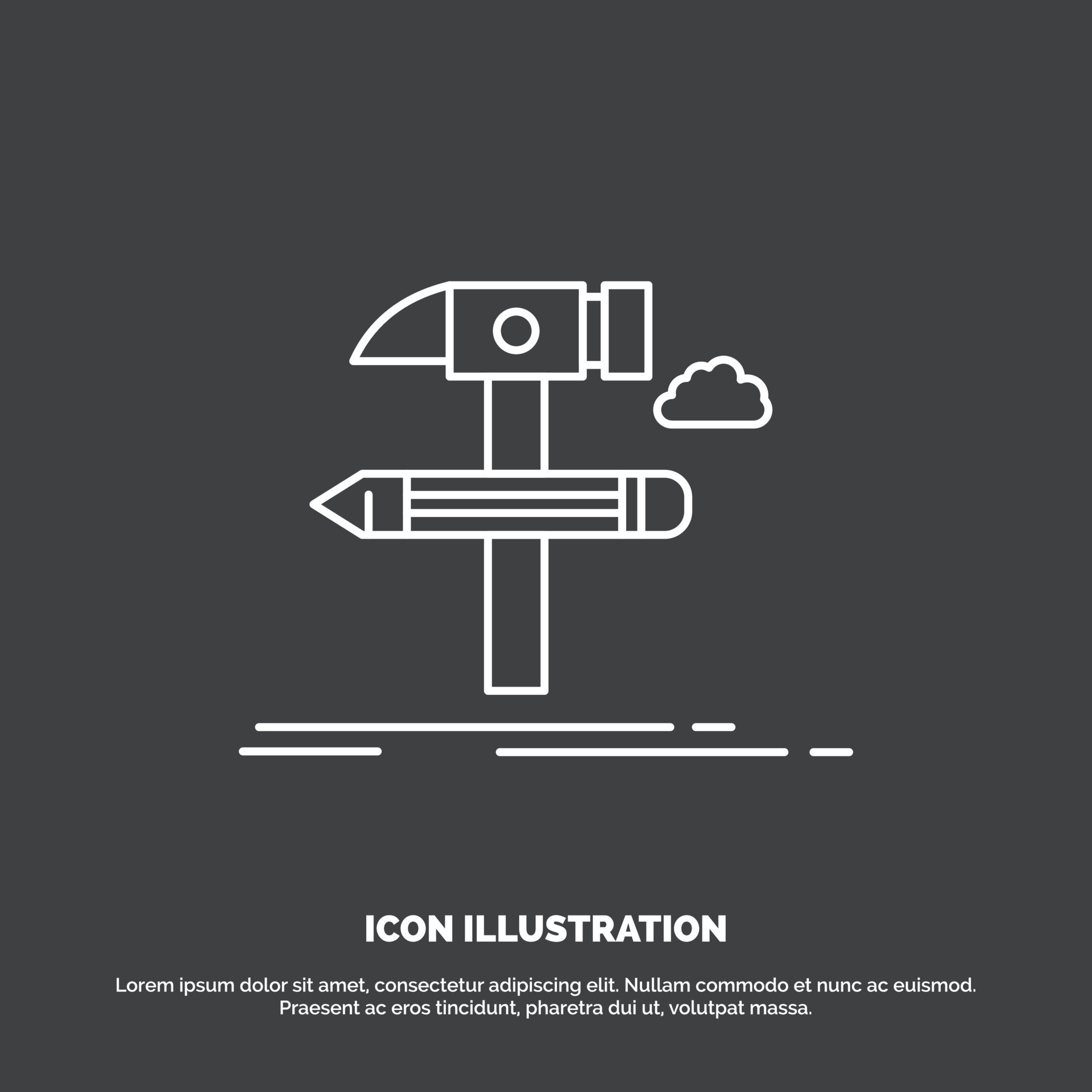 Build Design Develop Tool Tools Icon Line Vector Symbol For Ui And Ux Website Or Mobile