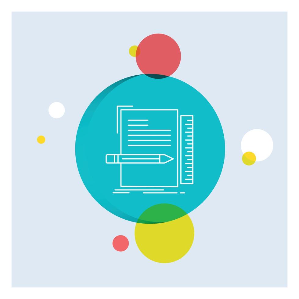 Code Coding File Programming Script White Line Icon Colorful Circle Background 12958602