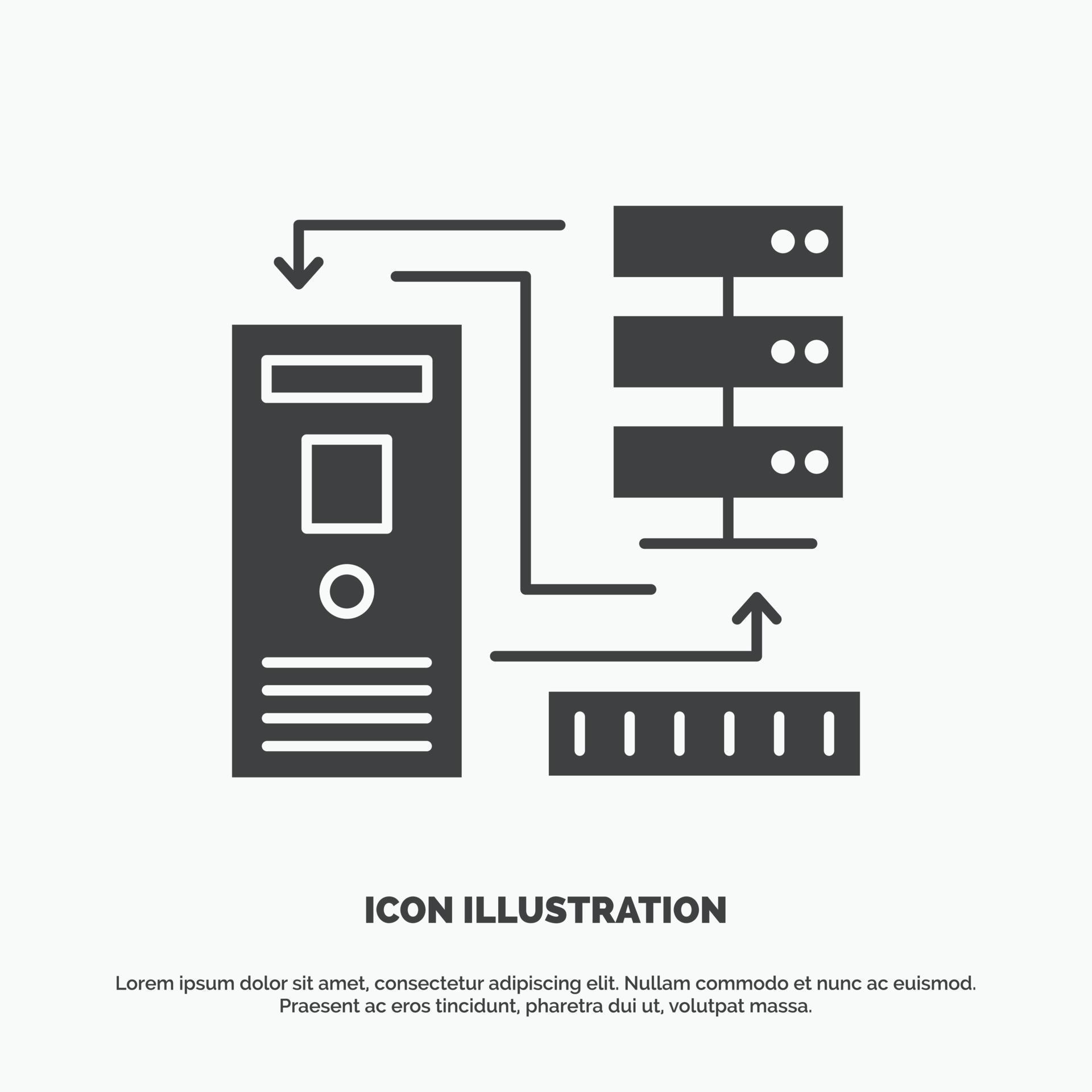 Combination Data Database Electronic Information Icon Glyph Vector Gray Symbol For Ui And