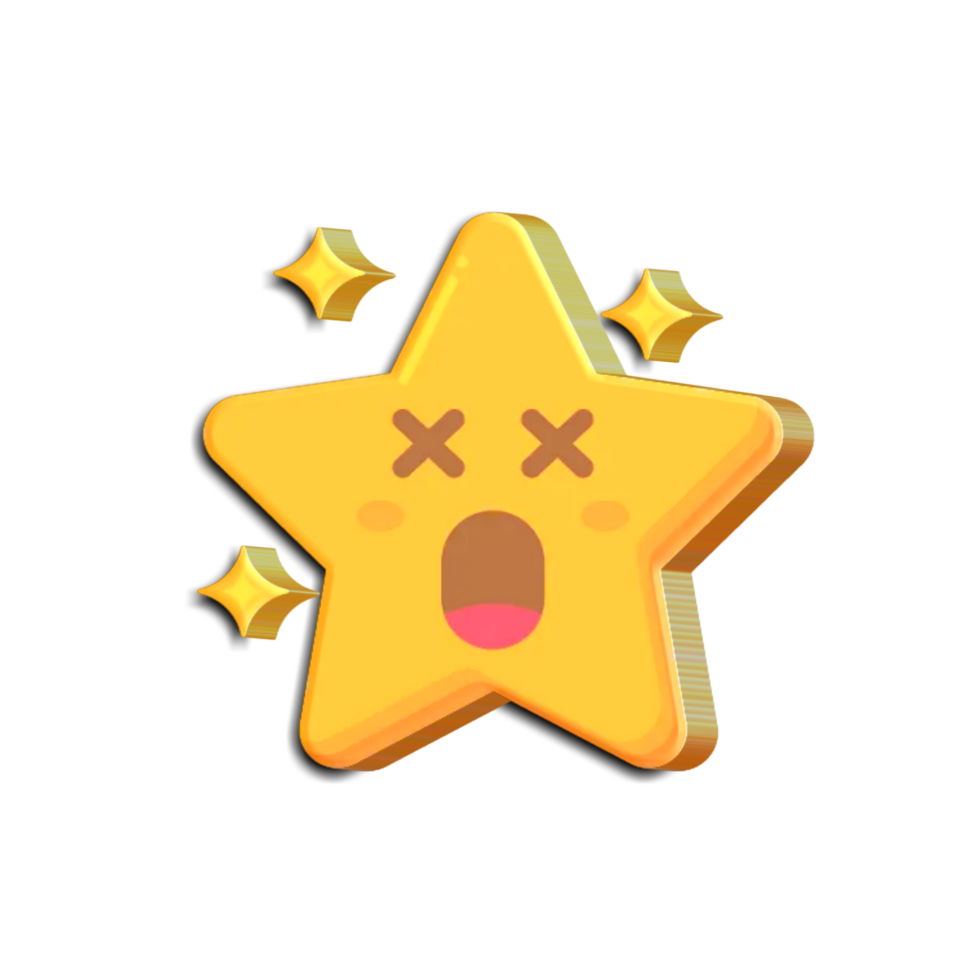 Cute star emoji 12959034 PNG