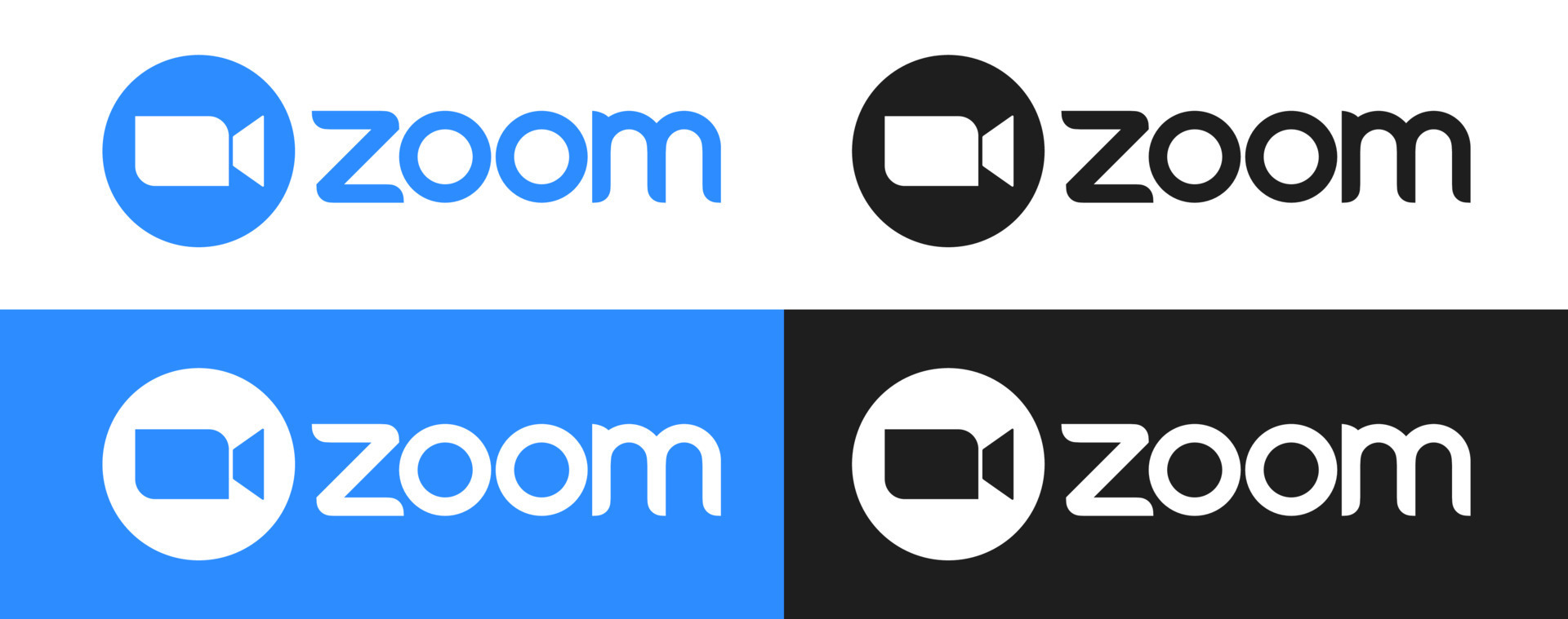 Zoom meeting logo set. Blue camera icon set logo. Live media streaming ... Zoom meeting logo set. Blue camera icon set logo. Live media streaming ...