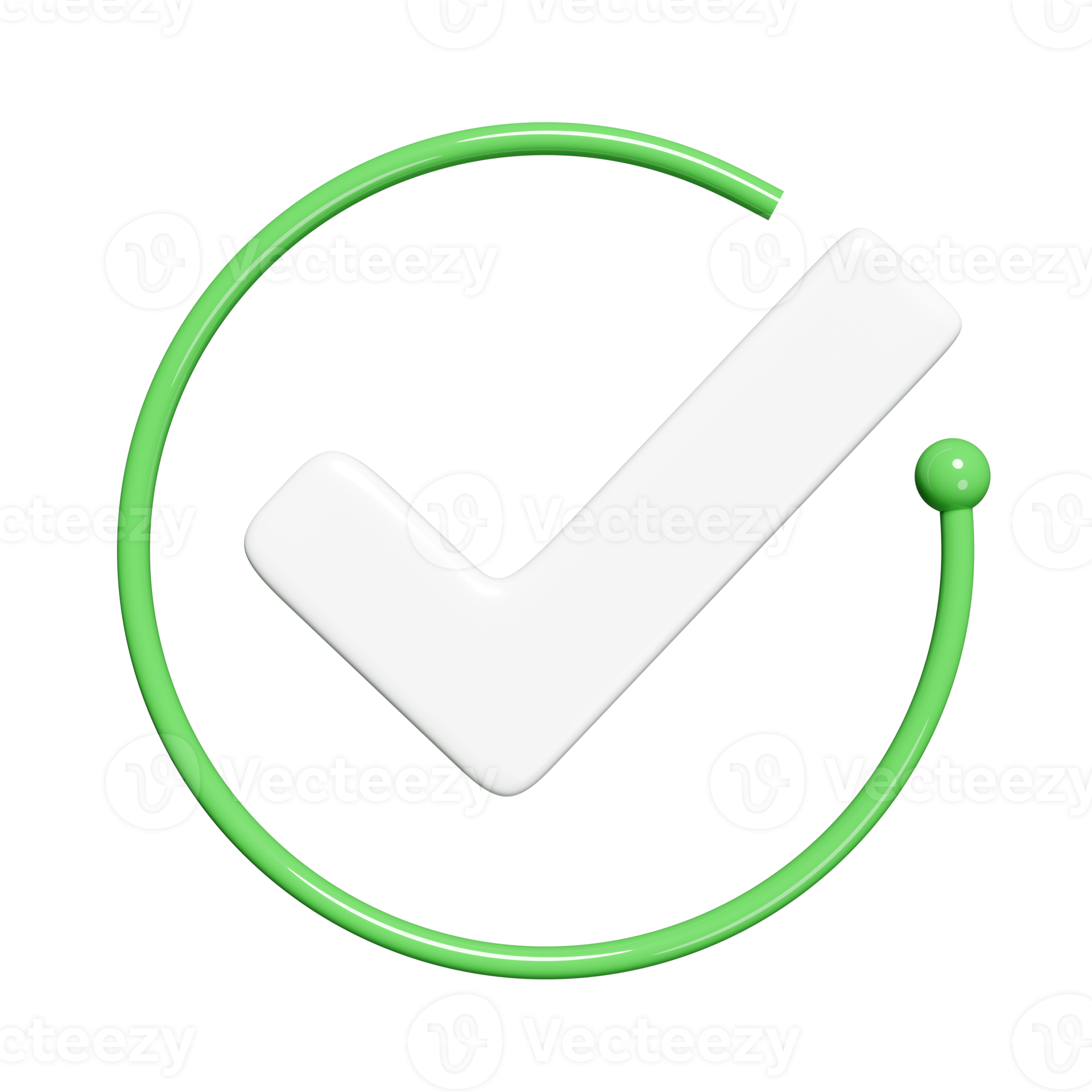 3d check marks, tick marks symbols icon isolated. concept 3d render illustration 12959799 PNG