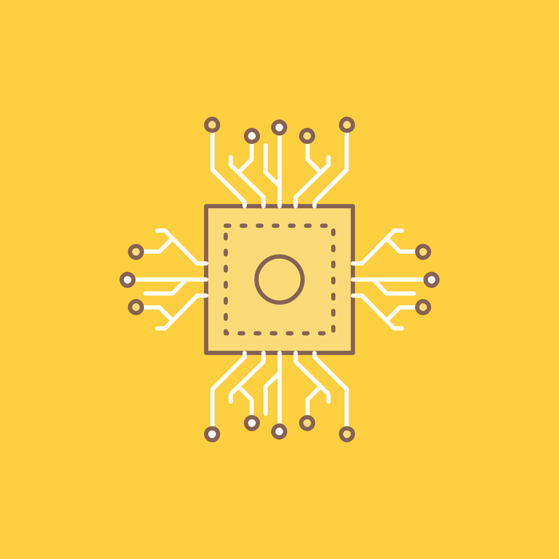 Chip. cpu. microchip. processor. technology Flat Line Filled Icon ... Chip. cpu. microchip. processor. technology Flat Line Filled Icon ...
