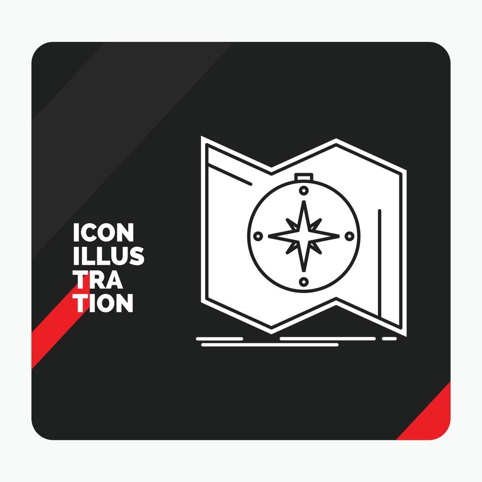 Red And Black Creative Presentation Background For Direction Explore Map Navigate Navigation