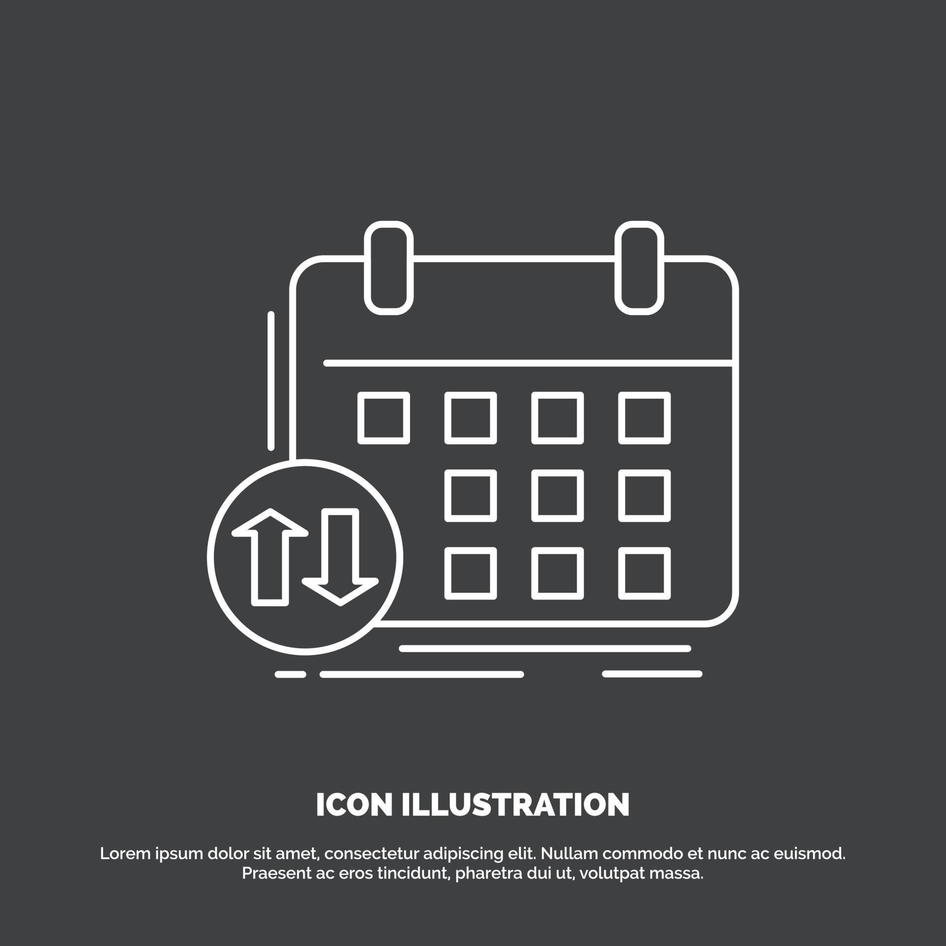 Schedule Classes Timetable Appointment Event Icon Line Vector