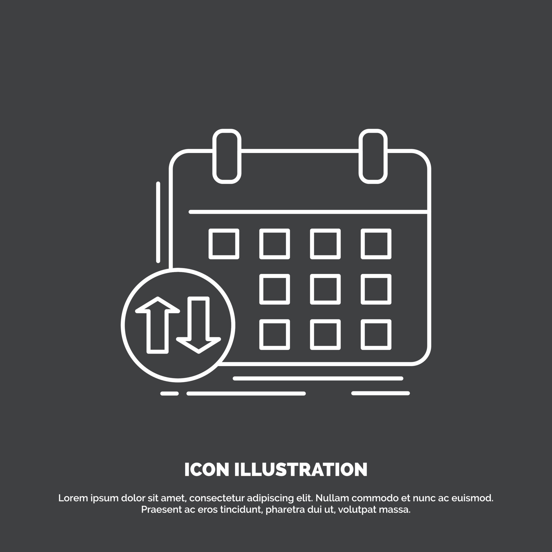 Schedule Classes Timetable Appointment Event Icon Line Vector Symbol For Ui And Ux Website