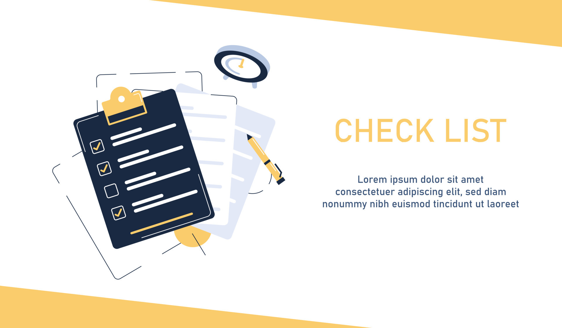 Clipboard with checklist in a flat style,flat design icon vector ...