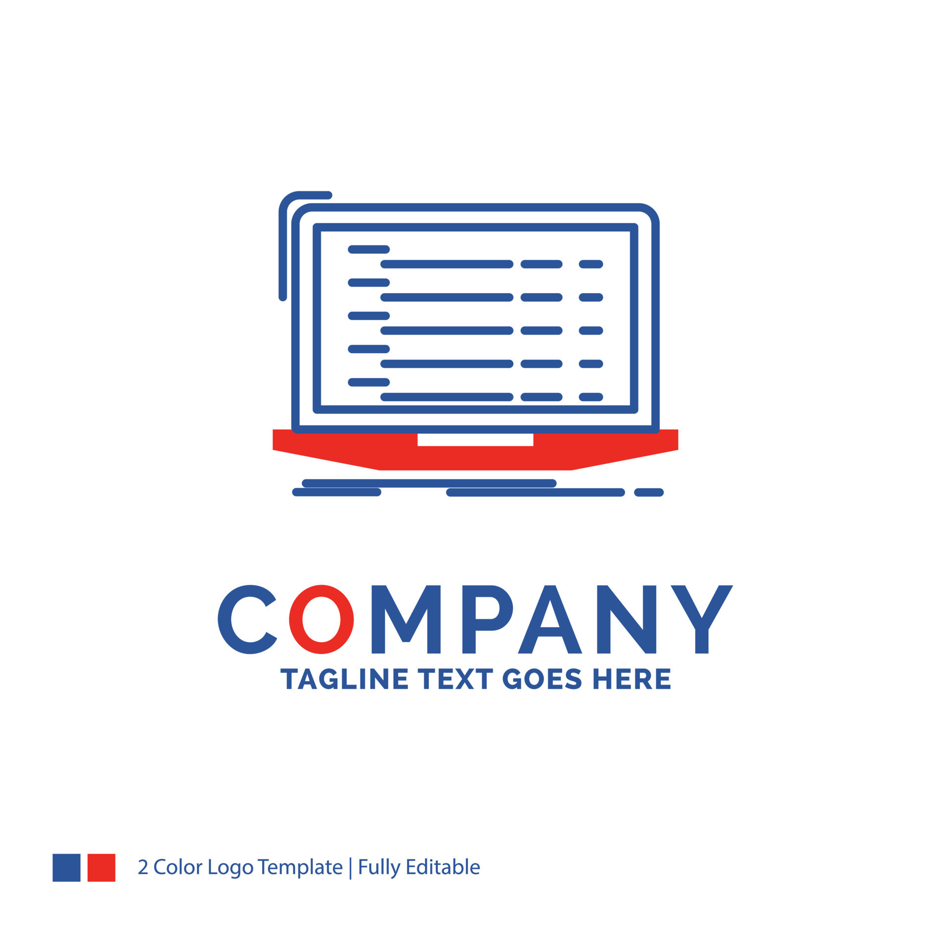 Company Name Logo Design For Api App Coding Developer Laptop Blue And Red Brand Name Design