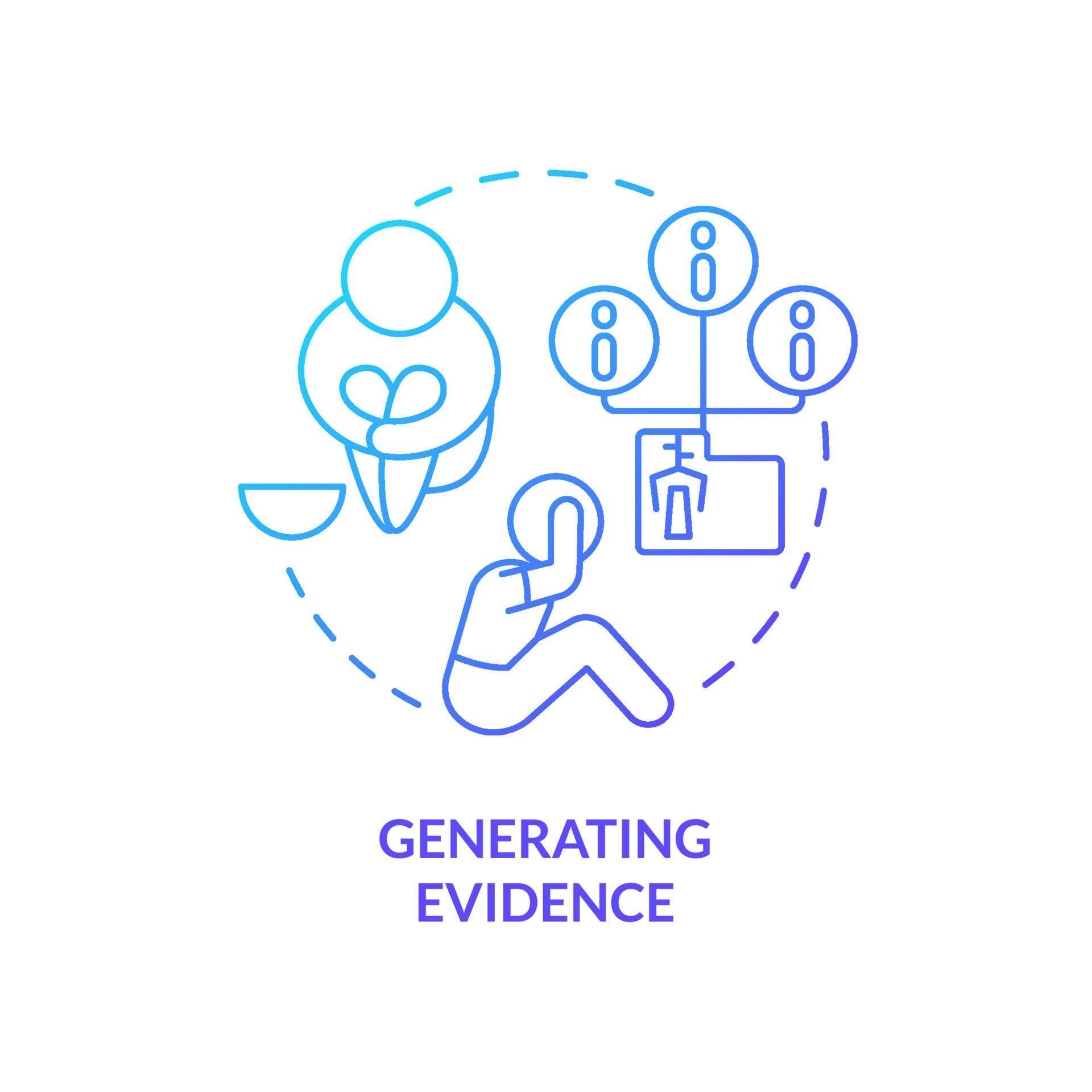 Generating Evidence Blue Gradient Concept Icon Programs Impact Social