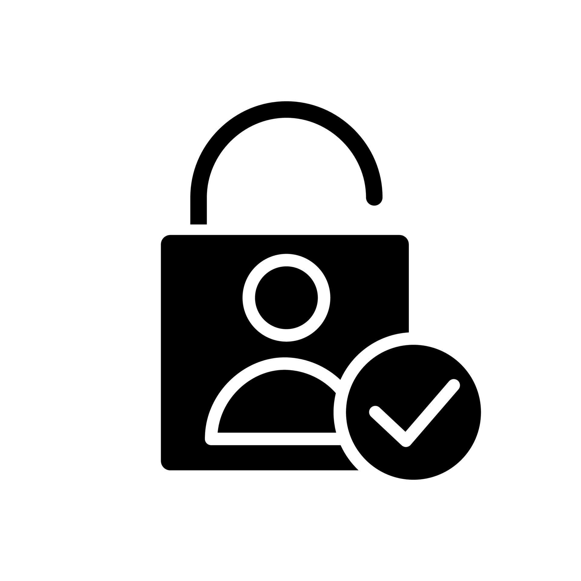 User authentication black glyph icon. Identity verification. Personal ... User authentication black glyph icon. Identity verification. Personal ...