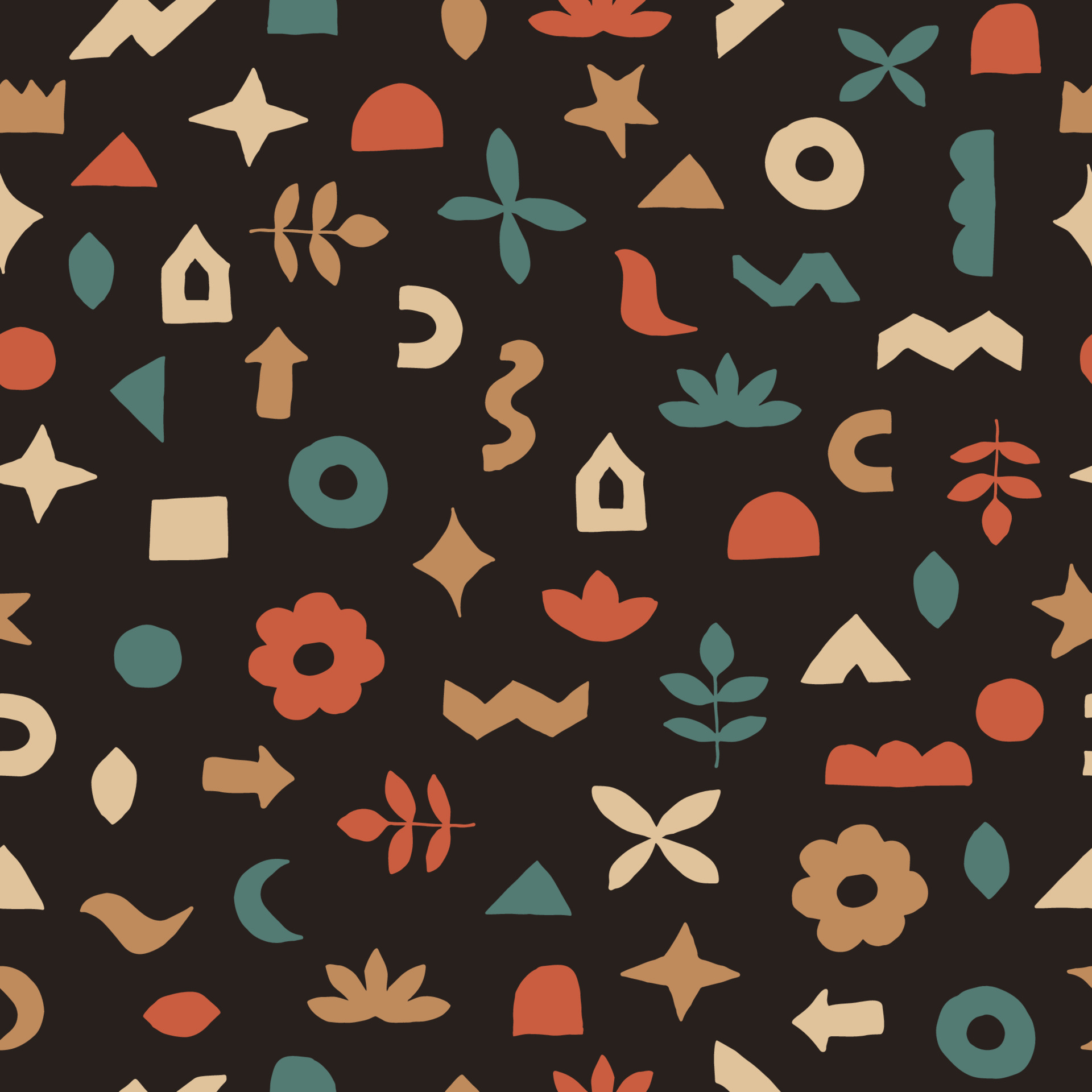 Seamless pattern of simple geometric shapes. Vector illustration. EPS10 ...