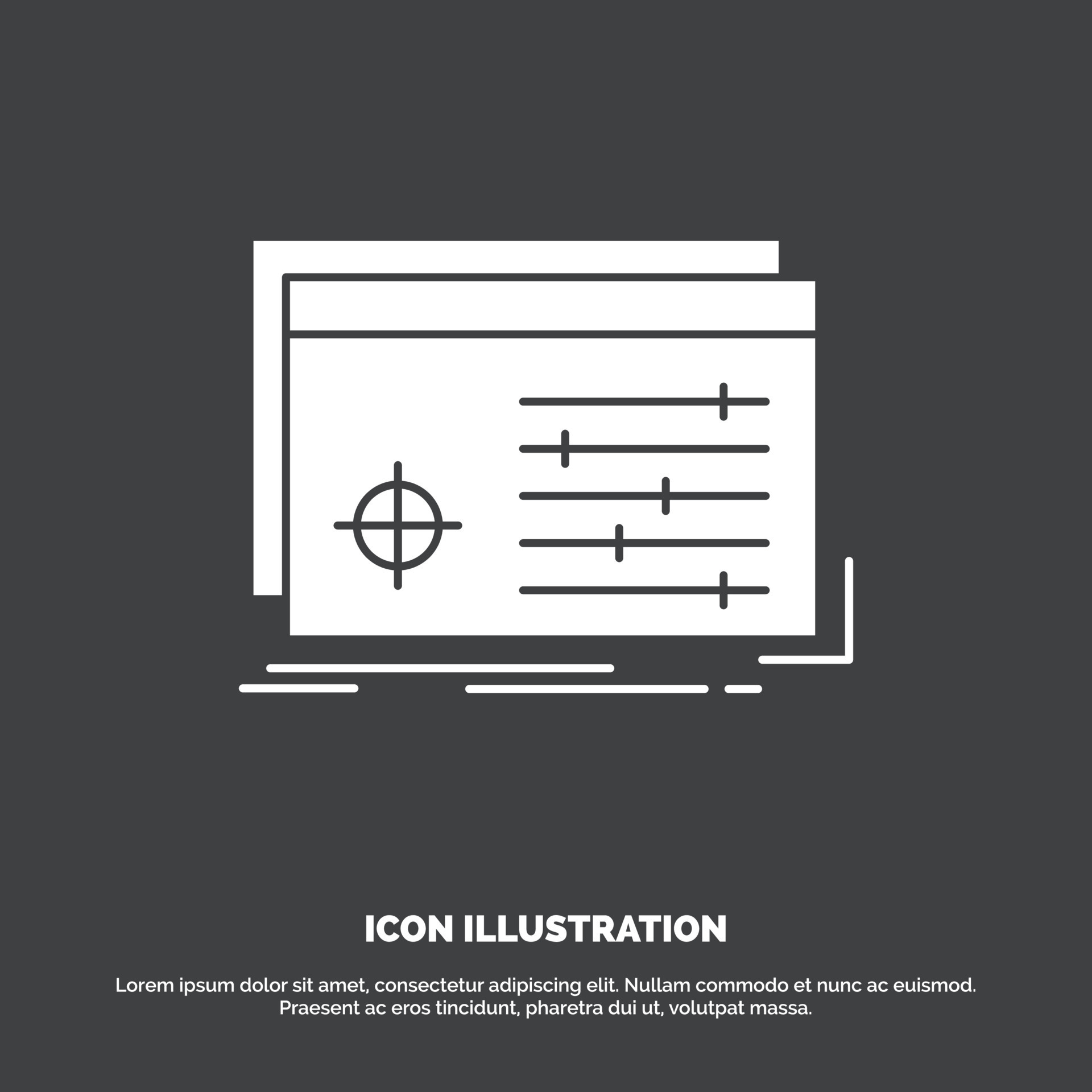 File. object. processing. settings. software Icon. glyph vector symbol ...