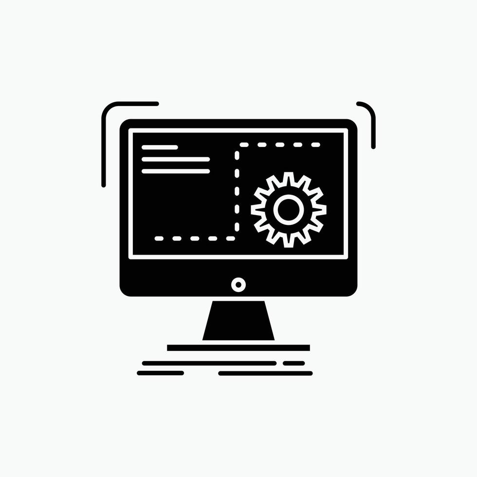 Command. computer. function. process. progress Glyph Icon. Vector isolated illustration 12962695 ...