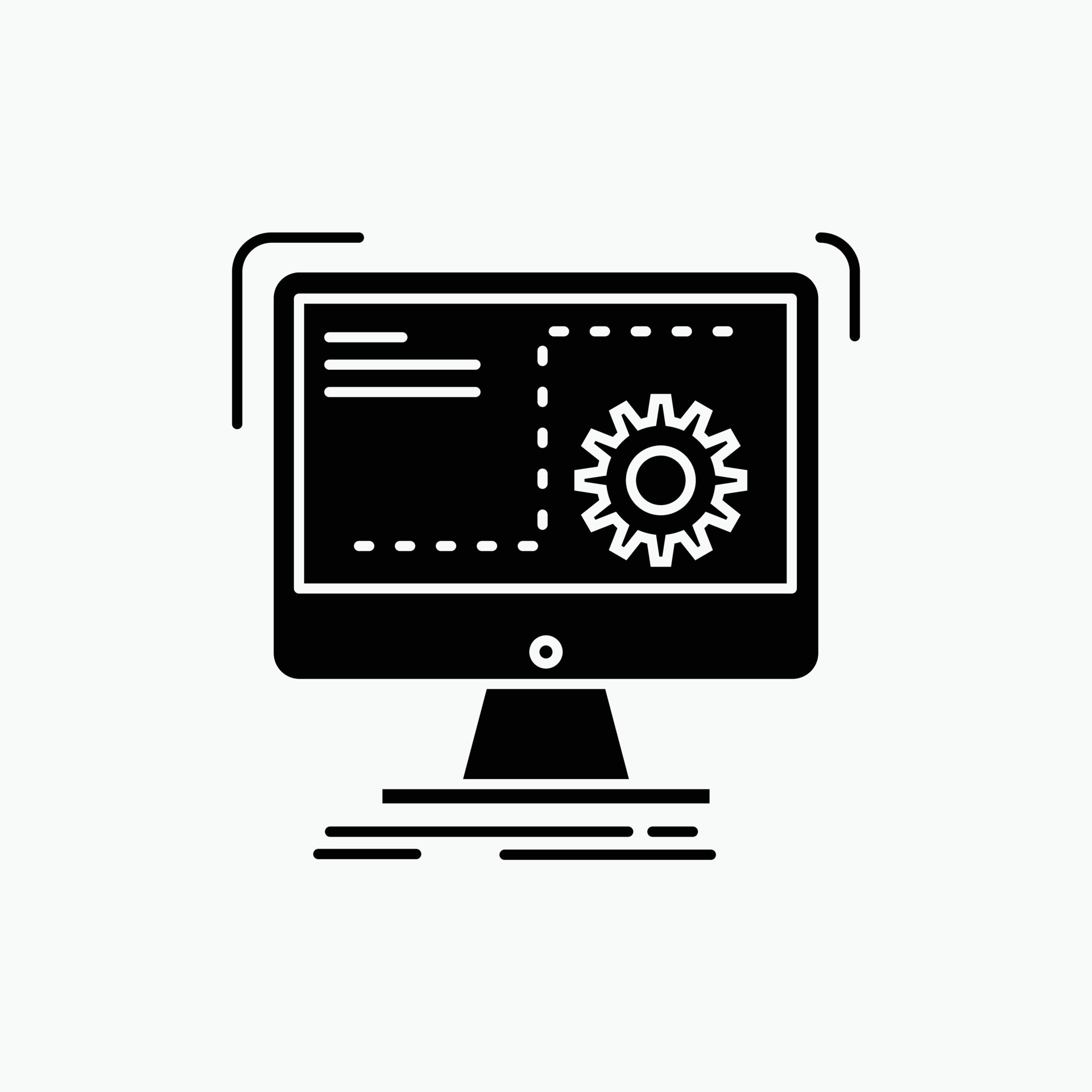 Command Computer Function Process Progress Glyph Icon Vector Isolated Illustration 12962695