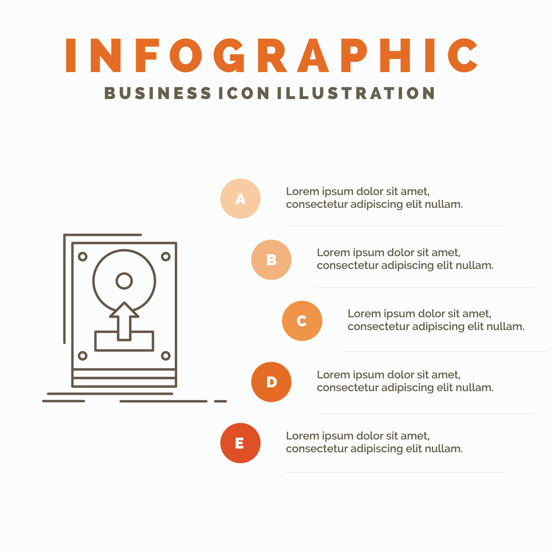 install. drive. hdd. save. upload Infographics Template for Website and Presentation. Line Gray ...