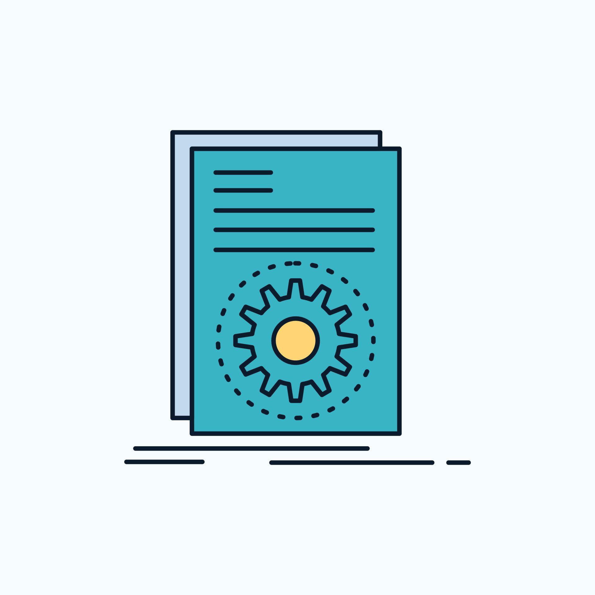 Code Executable File Running Script Flat Icon Green And Yellow Sign And Symbols For Website