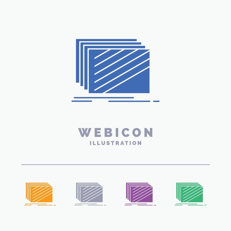 Design Layer Layout Texture Textures 5 Color Glyph Web Icon