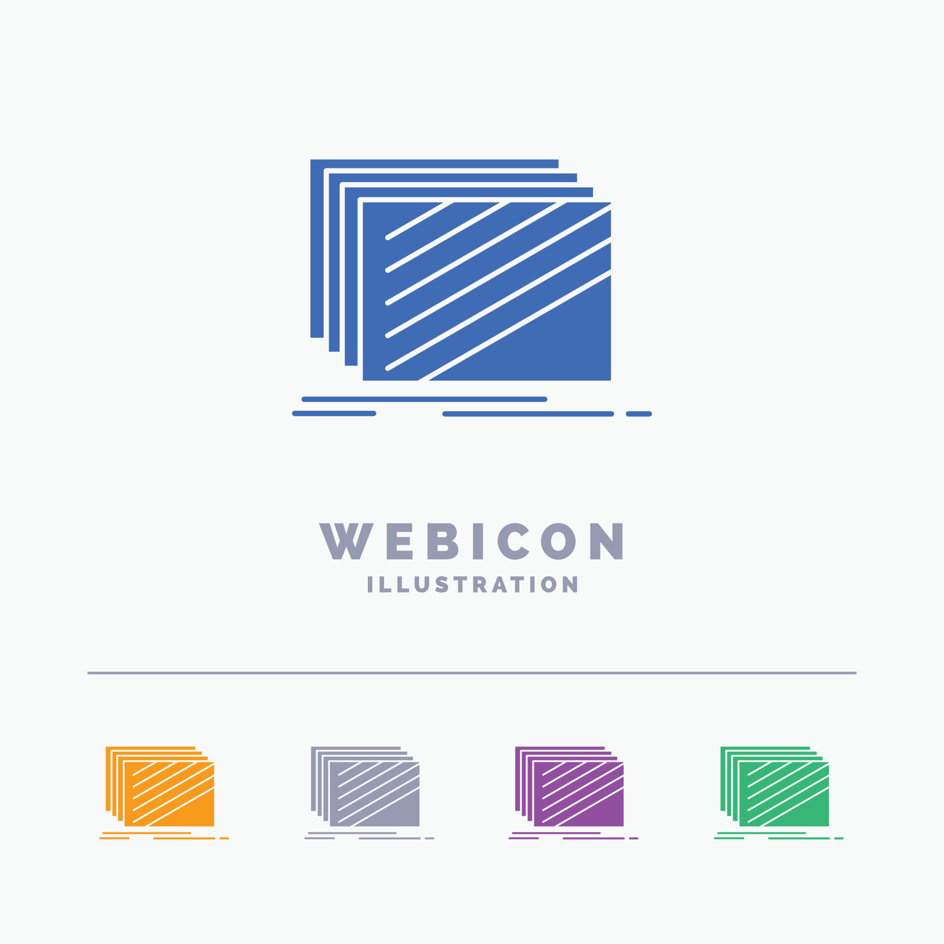 Design Layer Layout Texture Textures 5 Color Glyph Web Icon Template Isolated On White