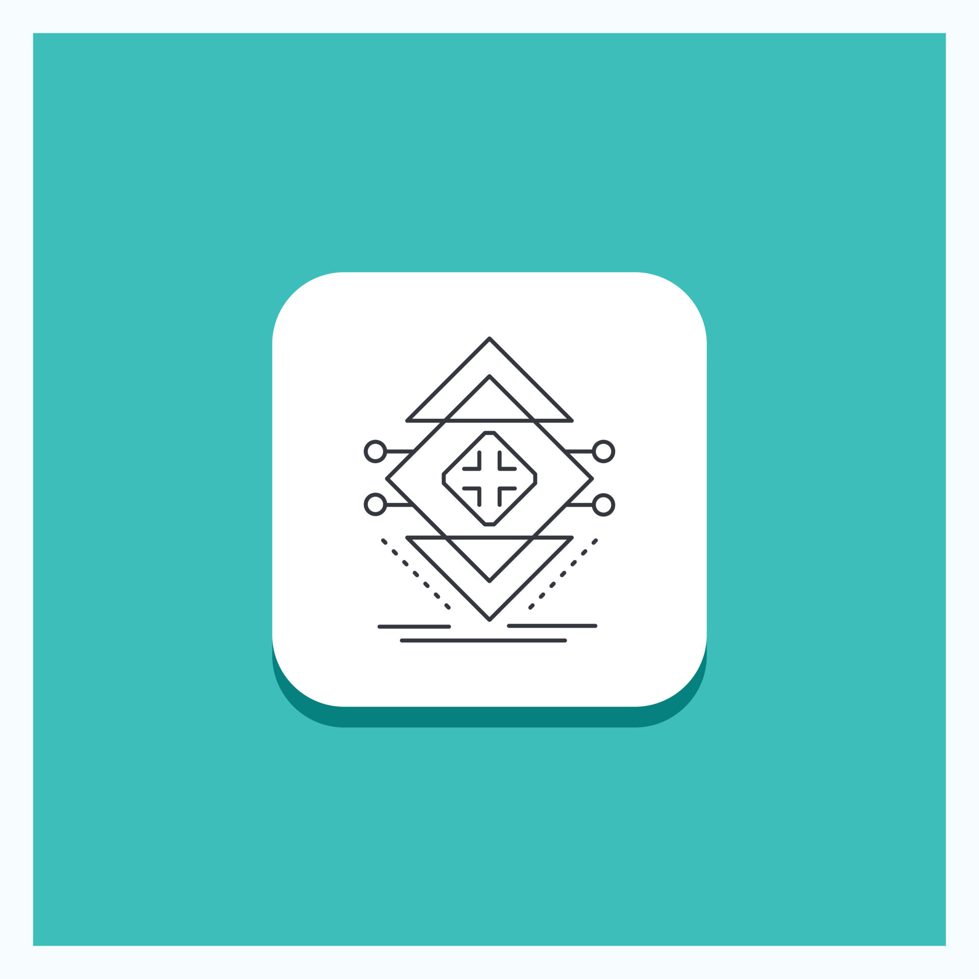 Round Button For Computing Data Infrastructure Science Structure