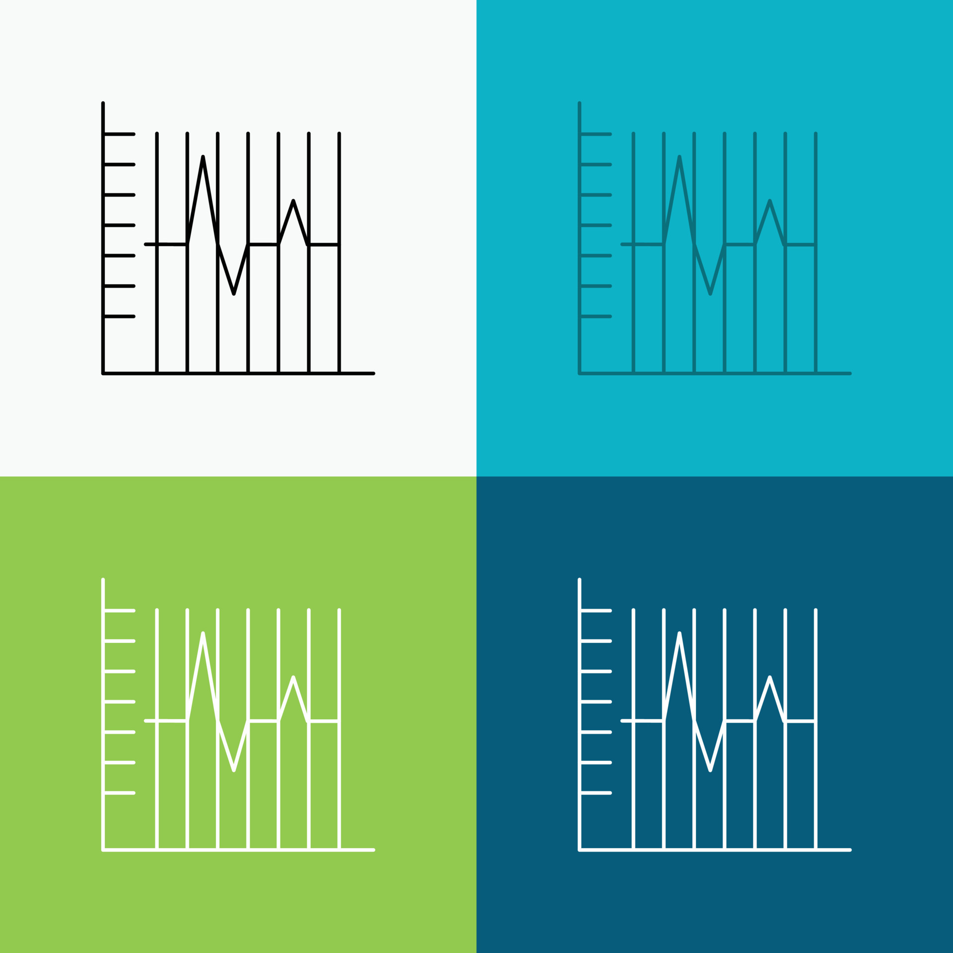Progress Report Statistics Patient Recovery Icon Over Various Background Line Style Design