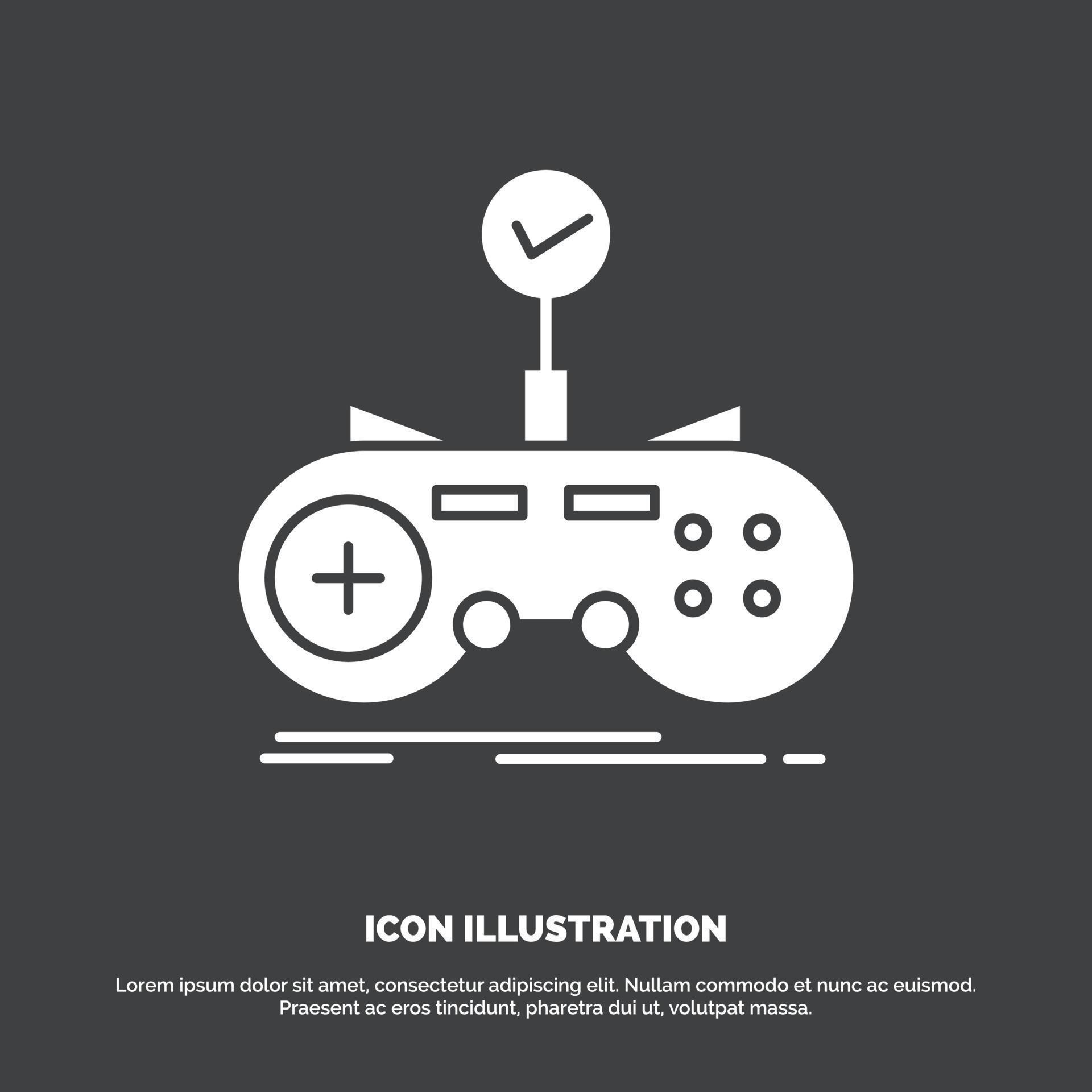 Check Controller Game Gamepad Gaming Icon Glyph Vector Symbol For Ui And Ux Website Or