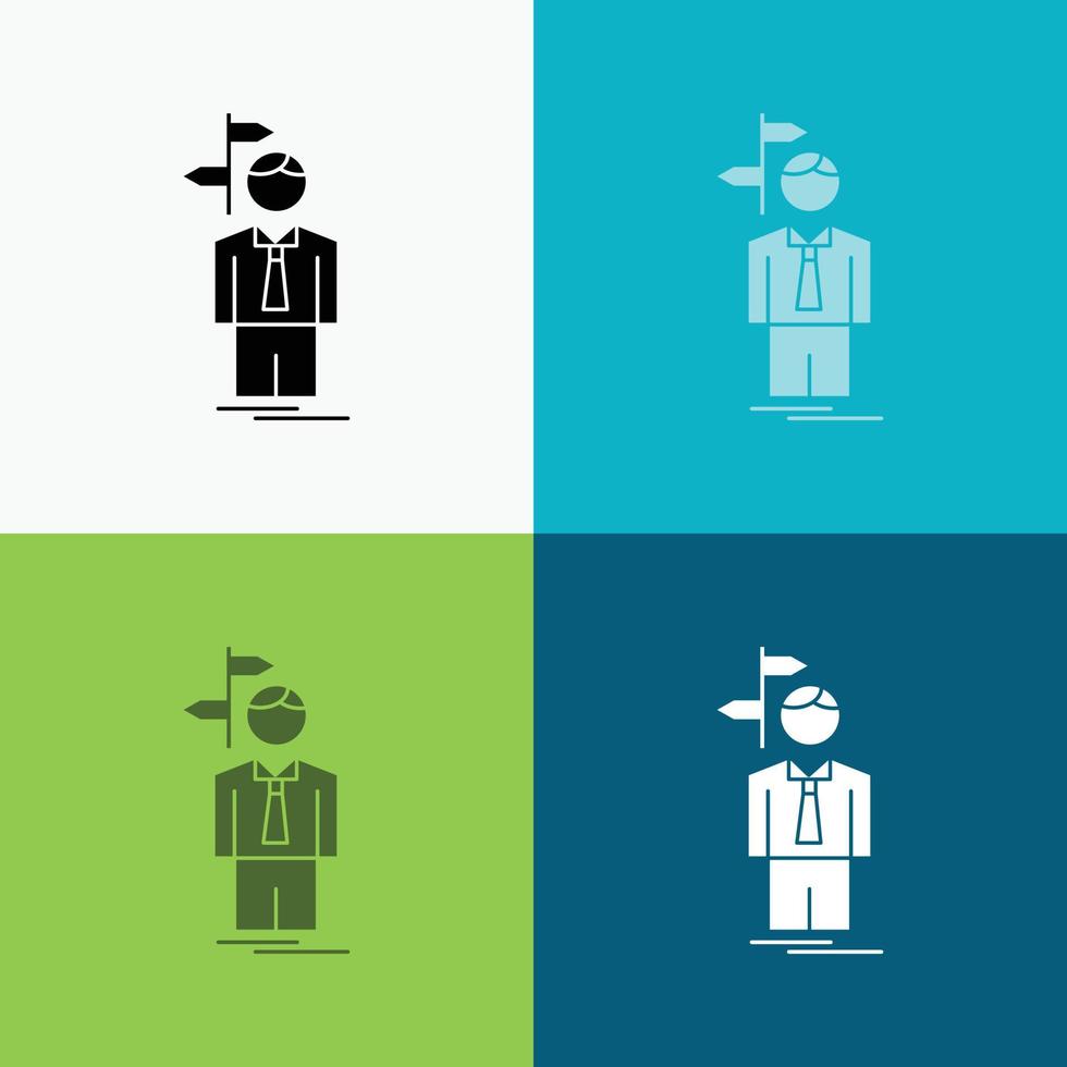 Arrow Choice Choose Decision Direction Icon Over Various Background Glyph Style Design