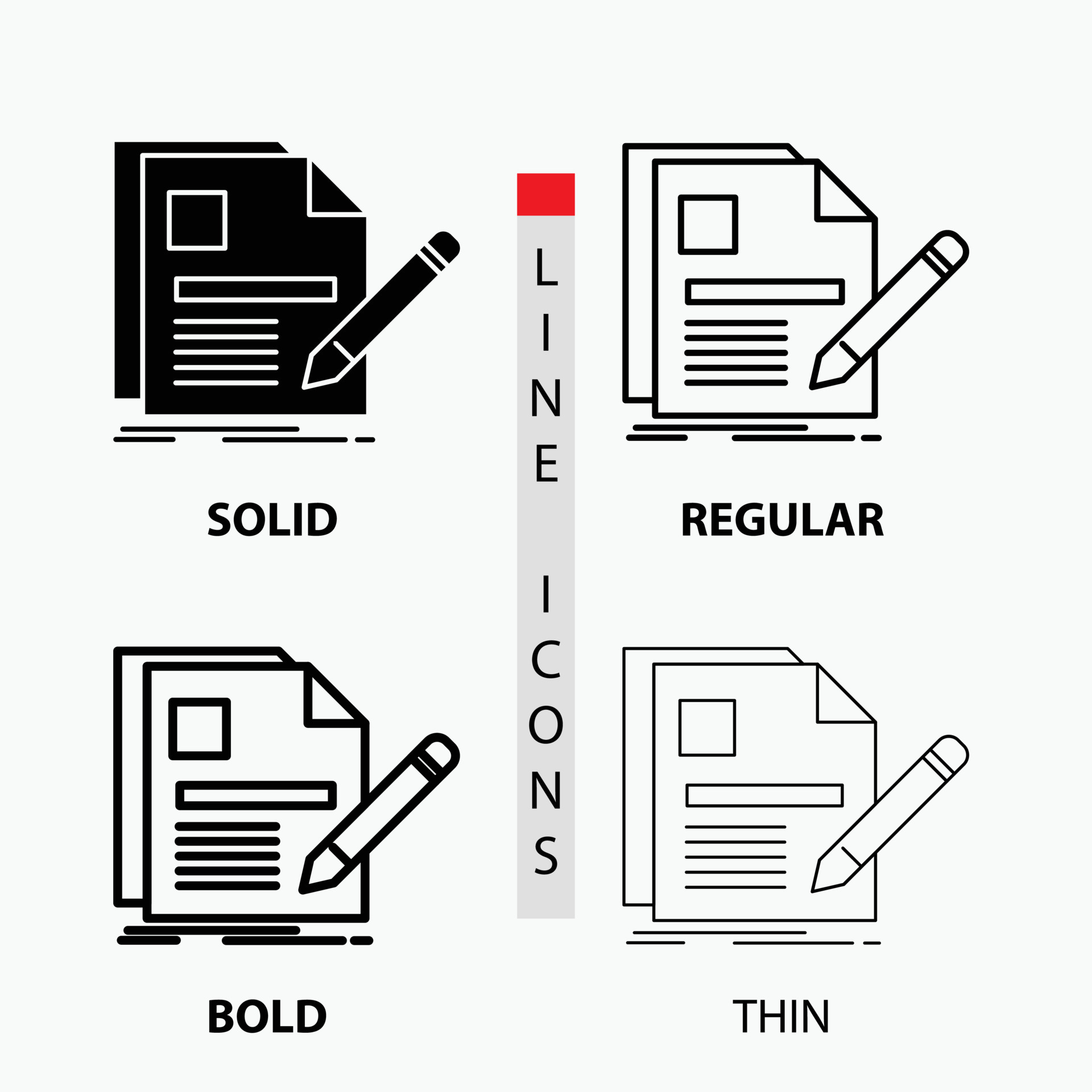 document. file. page. pen. Resume Icon in Thin. Regular. Bold Line and ... document. file. page. pen. Resume Icon in Thin. Regular. Bold Line and ...
