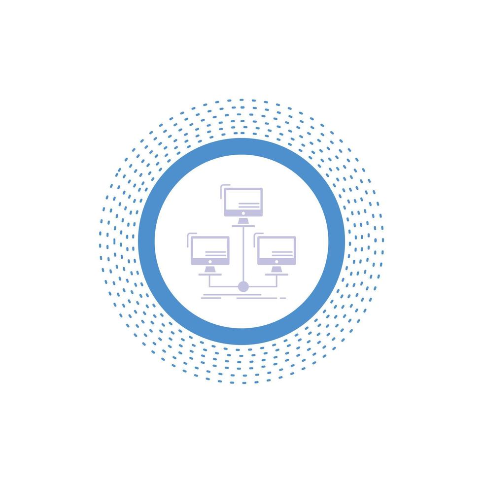 database. distributed. connection. network. computer Glyph Icon. Vector isolated illustration ...