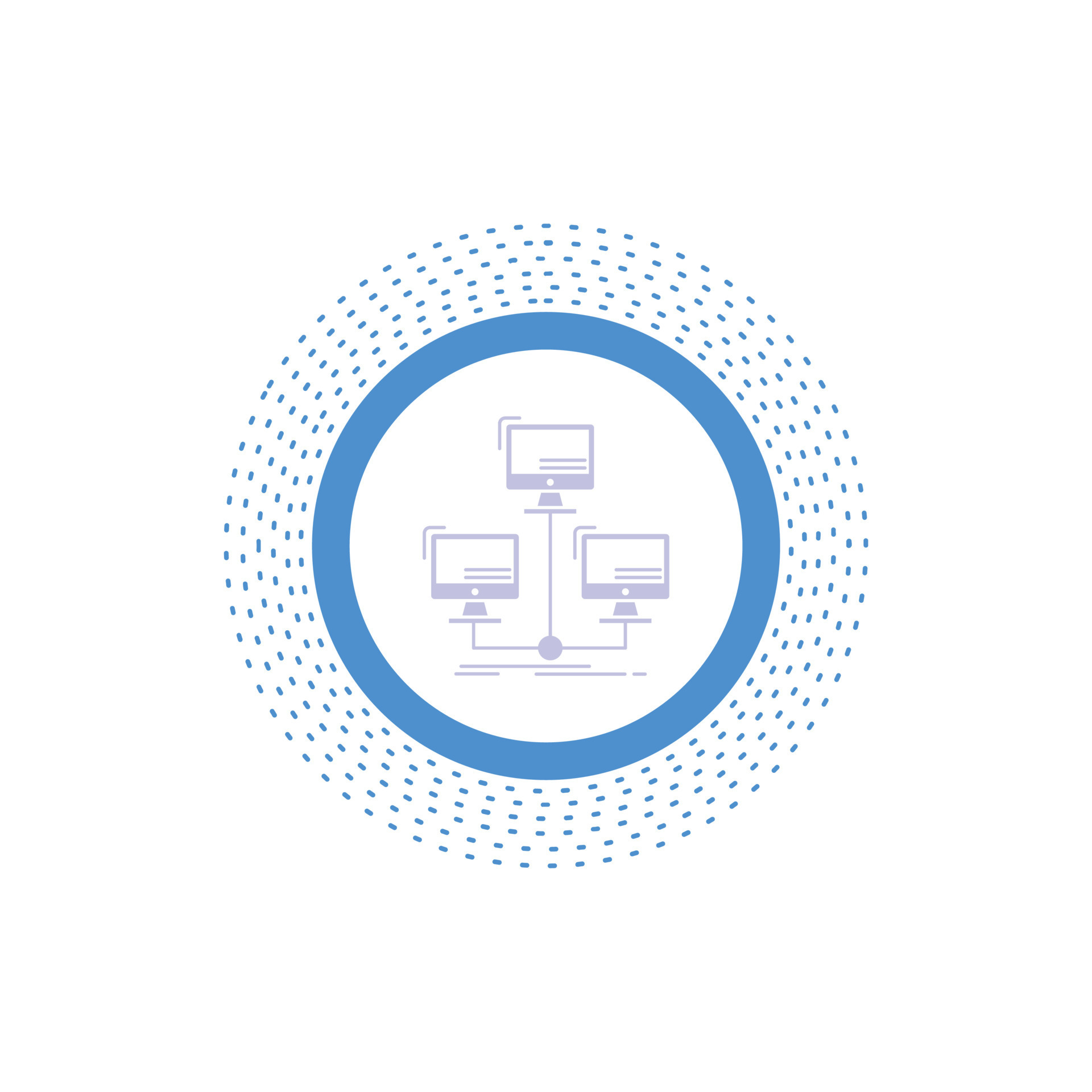 Database Distributed Connection Network Computer Glyph Icon Vector Isolated Illustration